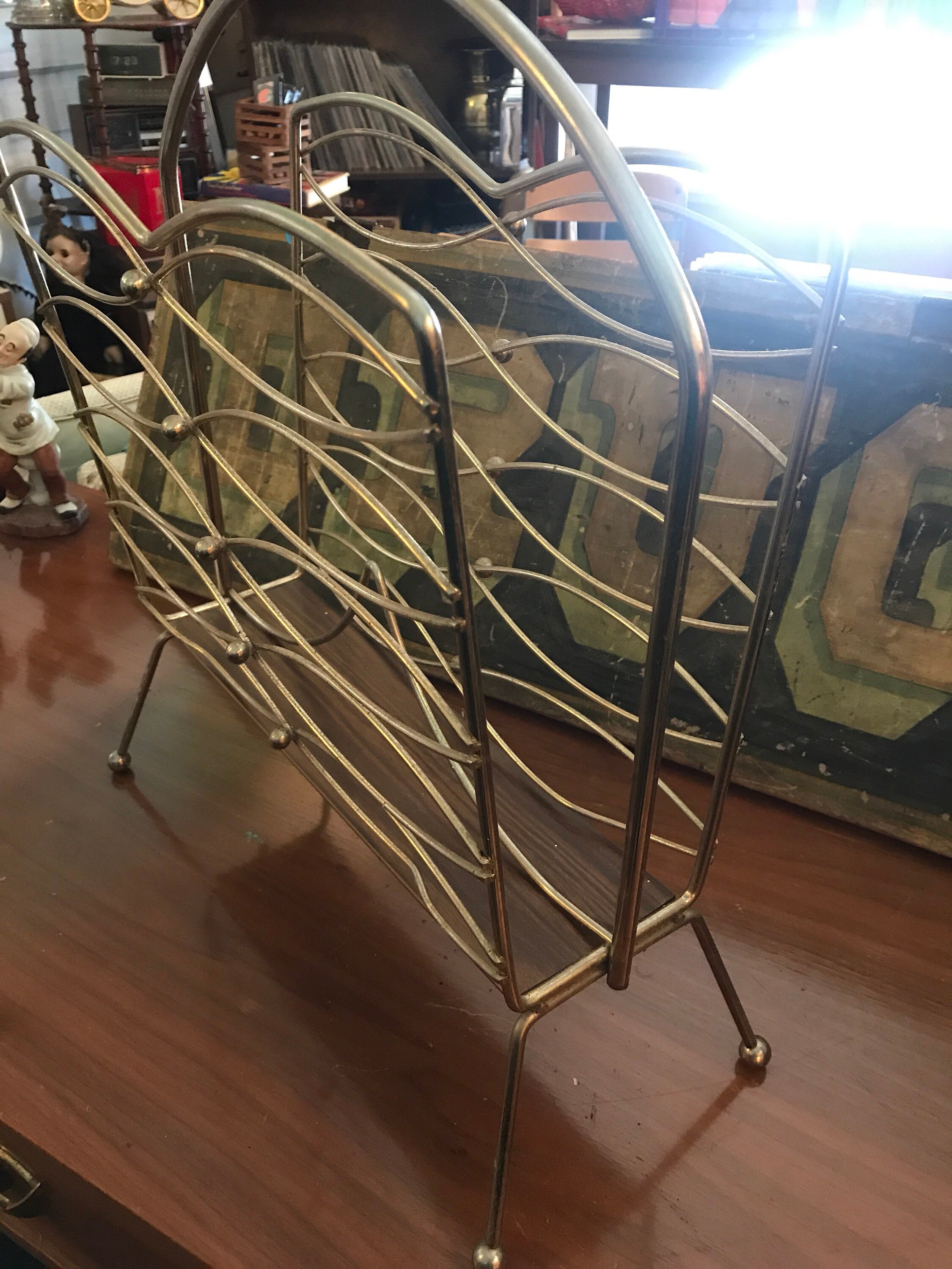 Vintage Mid Century Magazine Holder. Rack. Magazine Rack. Mid Century ...