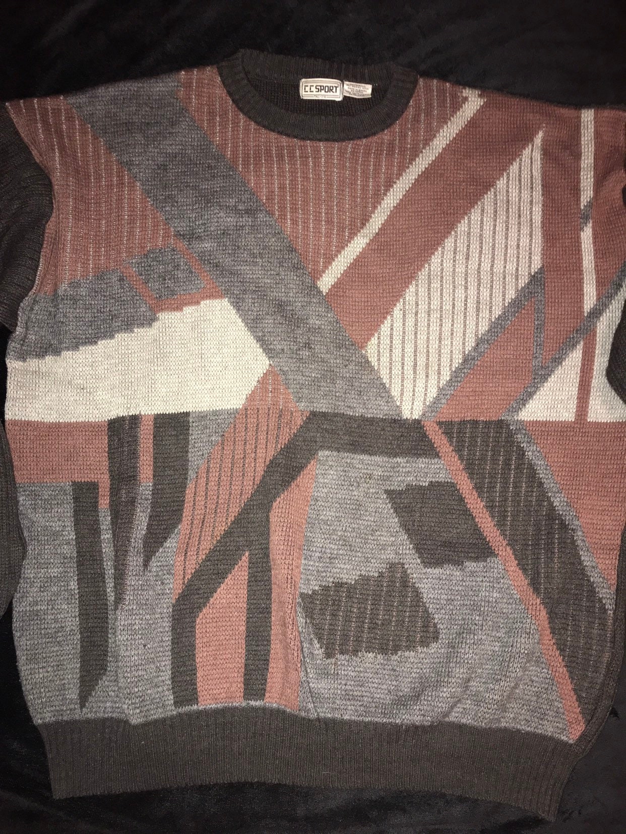 Vintage 80's Wool Blend Sweater. Mens Cool Vintage Sweater. Mens ...