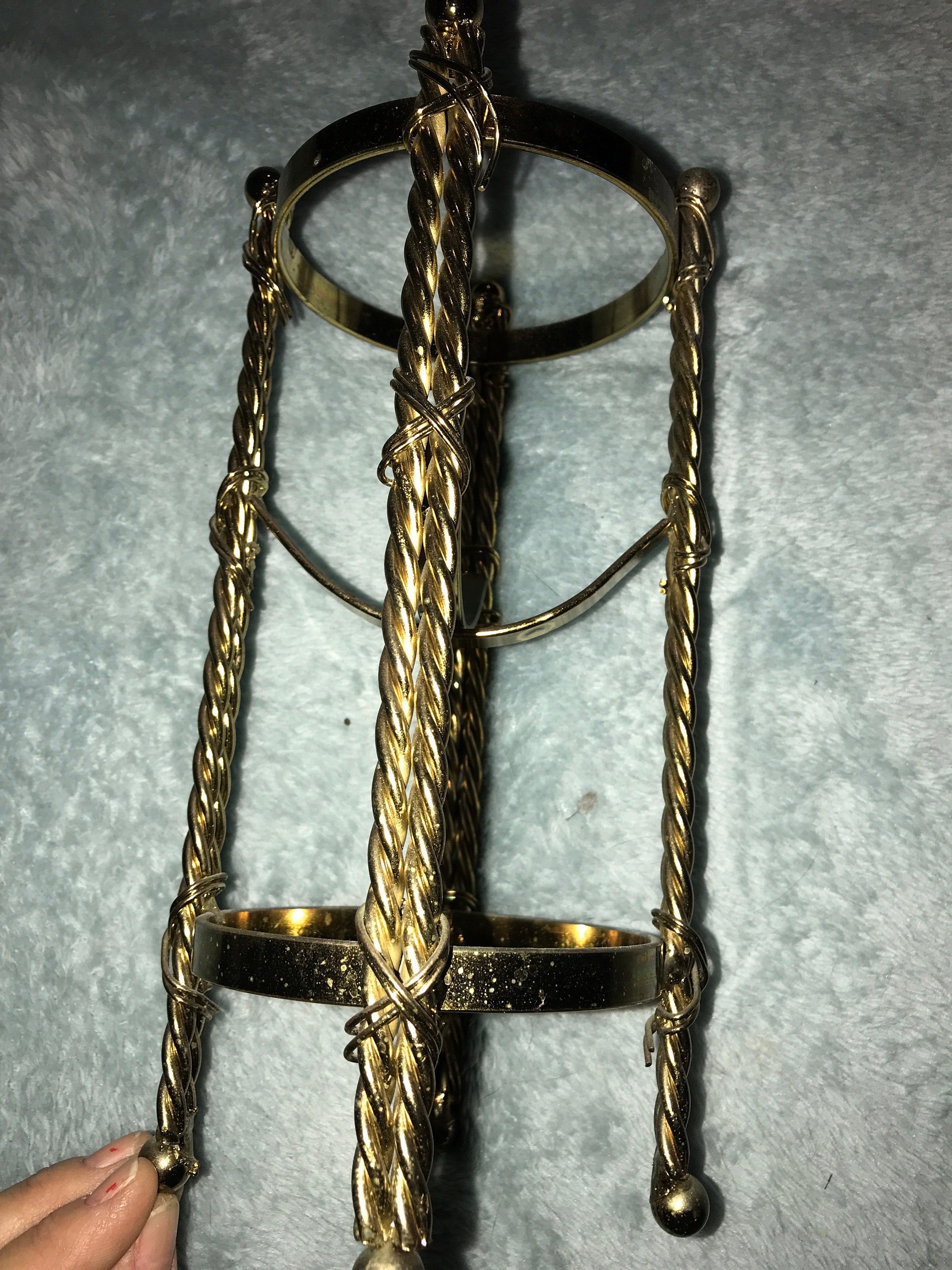 Vintage Brass Stand. Vintage Brass Gazing Ball, Crystal Ball Stand ...