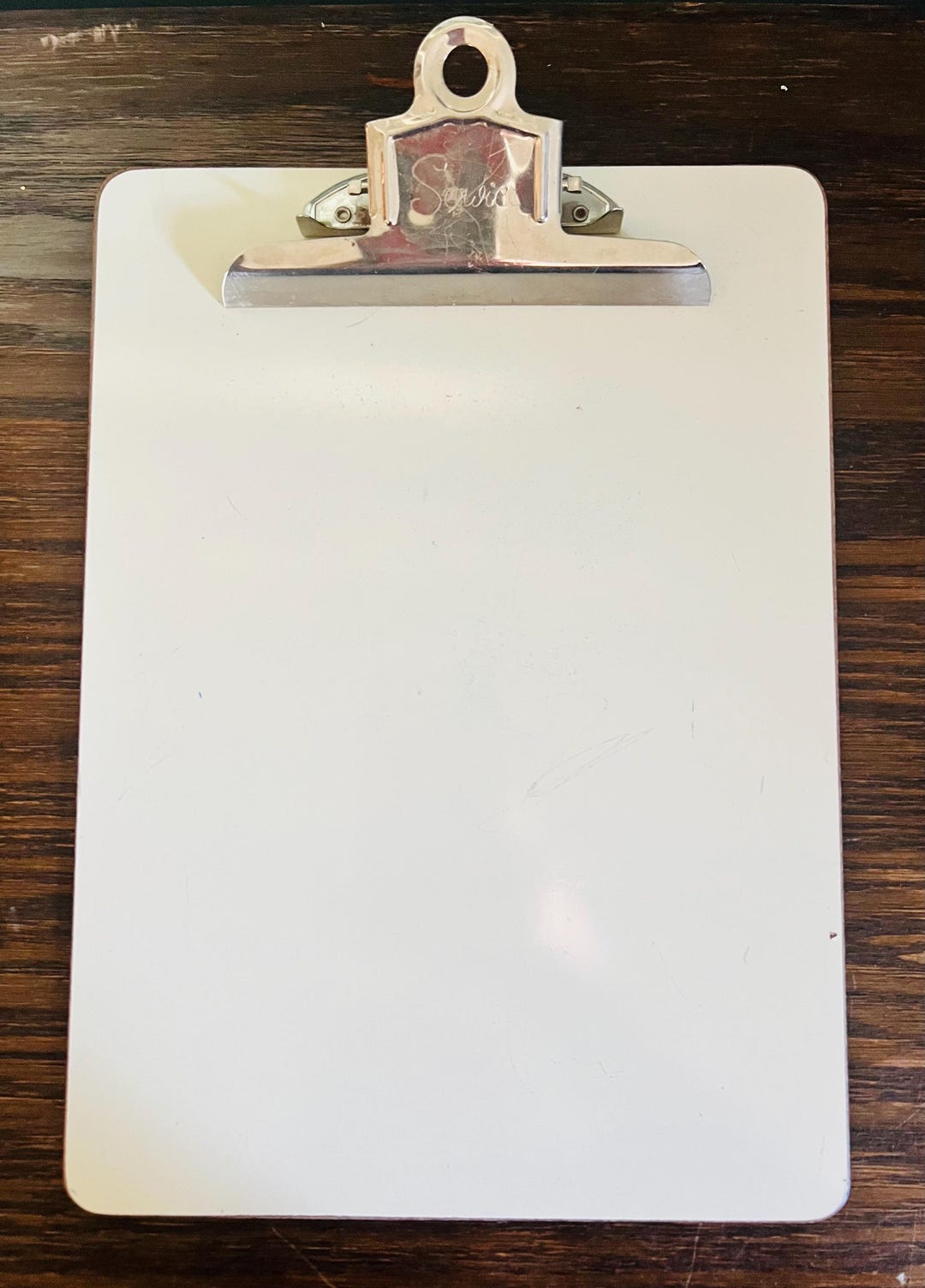Vintage 80s White Laminate and Wood Clipboard. Wall Hanging. - Etsy