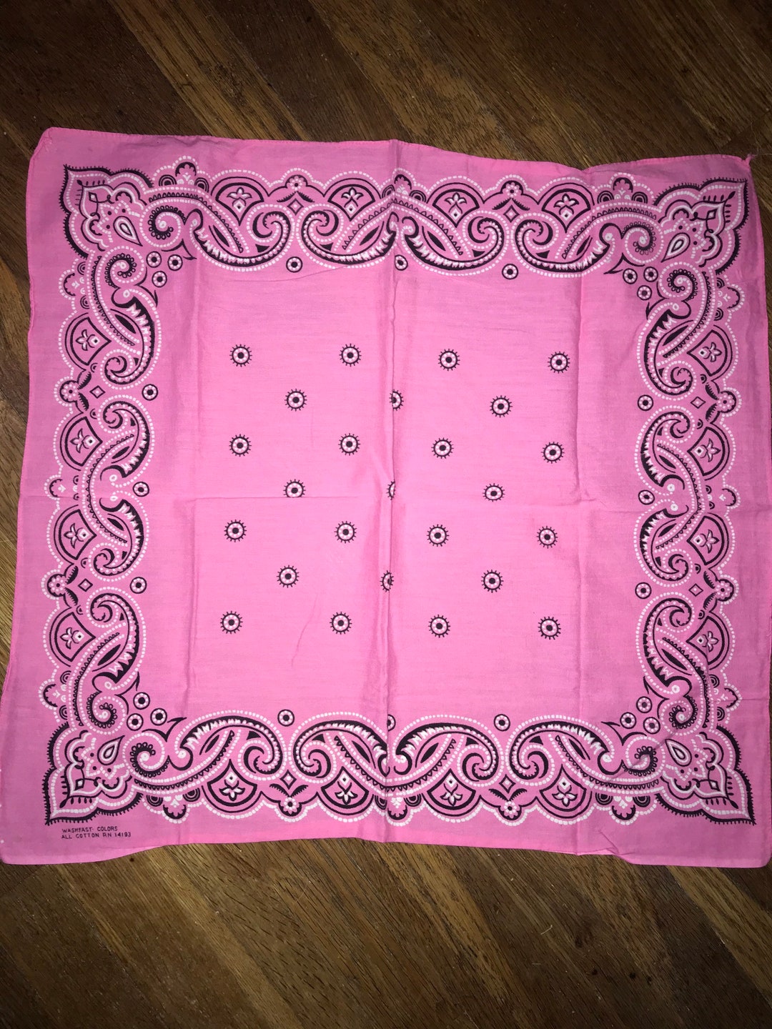 Vintage Pink Bandana. Light Pink Bandana. Vintage Bandana. Pink Bandana ...