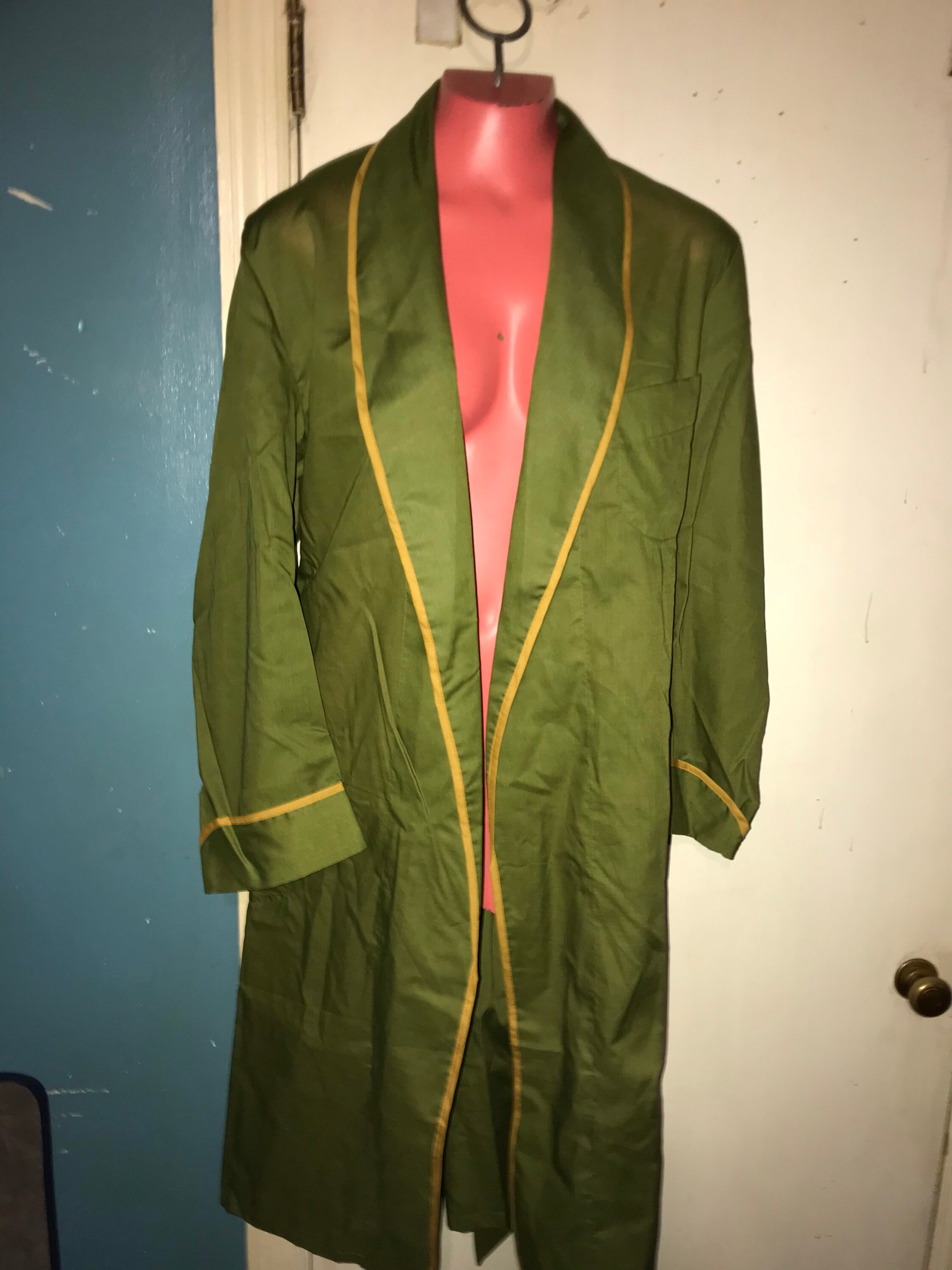 Vintage Men’s NOS Regal Robe. 1950’s NWT Green with Gold Robe. Men’s ...