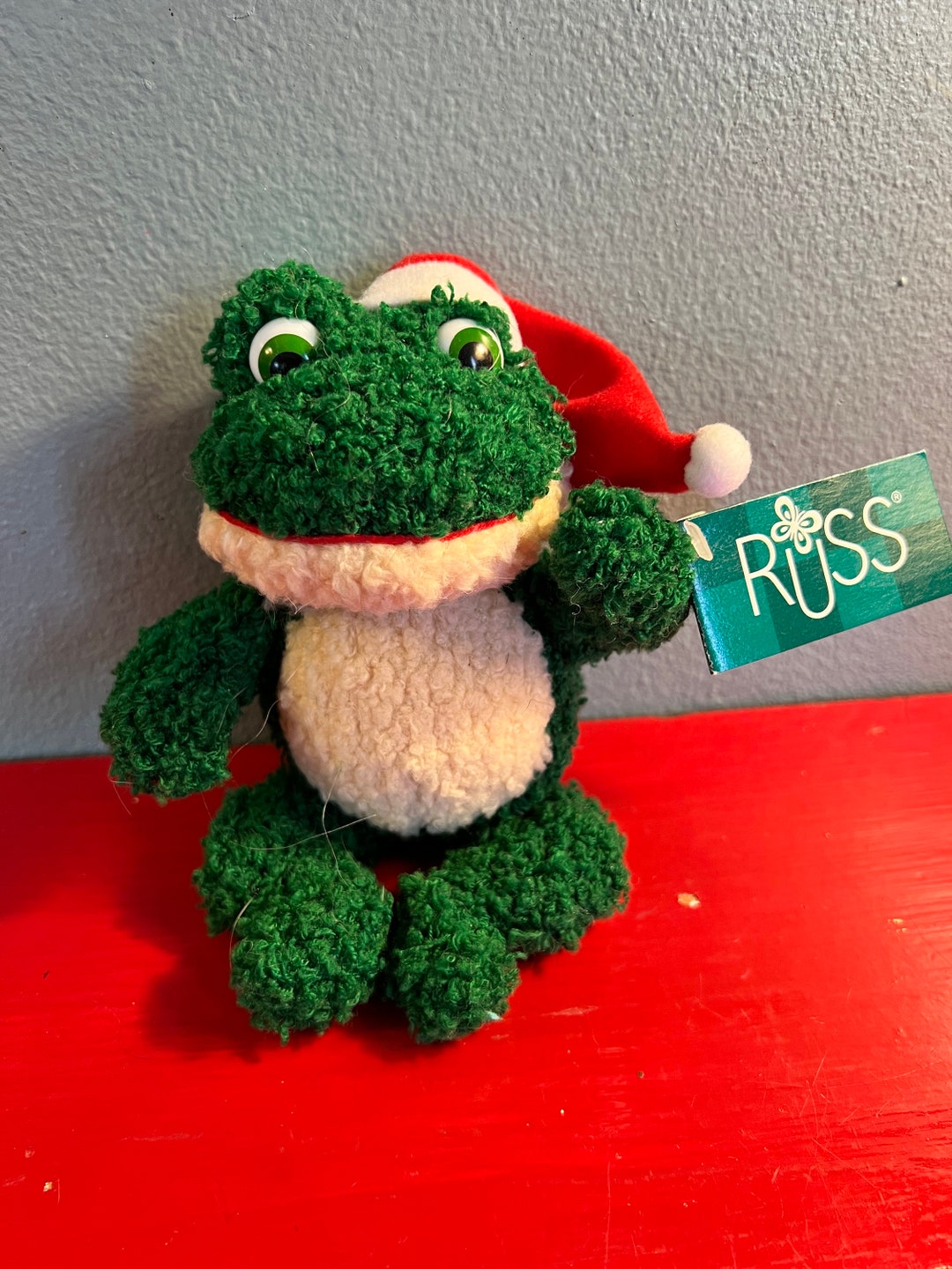 Vintage NWT Russ Stuffed Frog. Russ Cute Little Christmas Frog. - Etsy