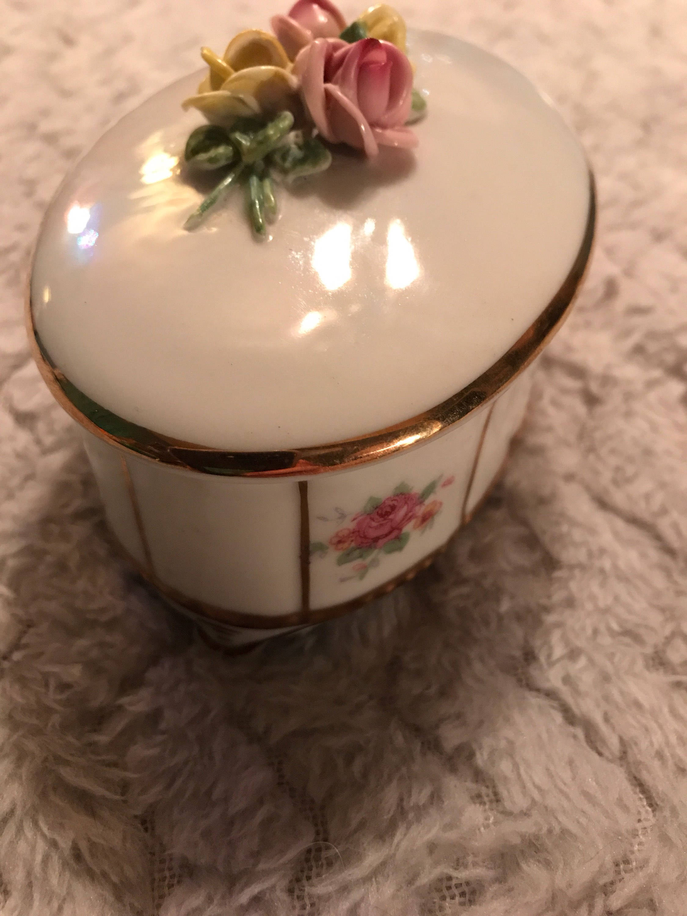 Vintage Bavarian Trinket Dish. Bavarian Flowers Dish. Bavarian ...