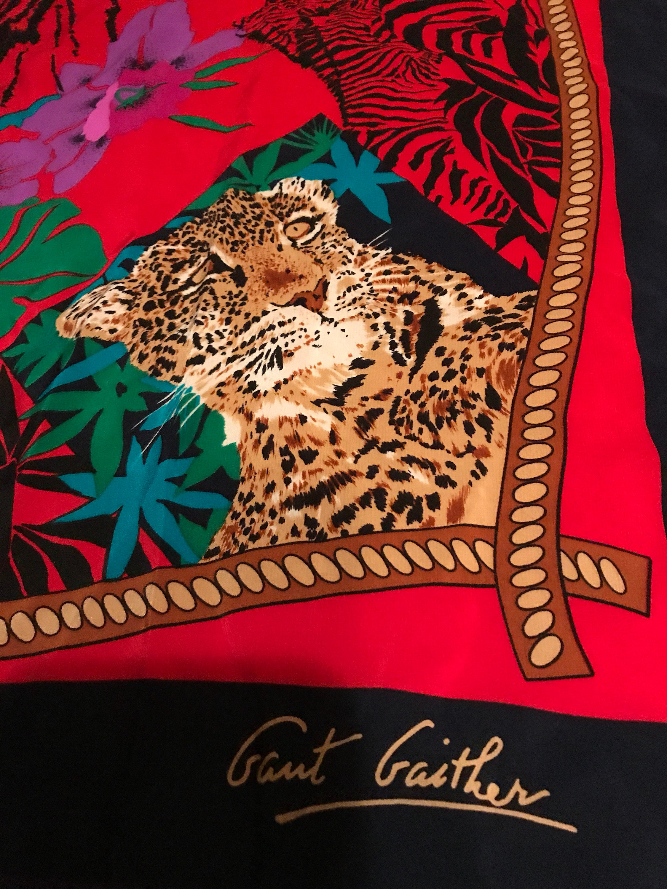 Vintage Scarf. Vintage Gant Gaither Scarf. Tiger Scarf. Gant Gaither.