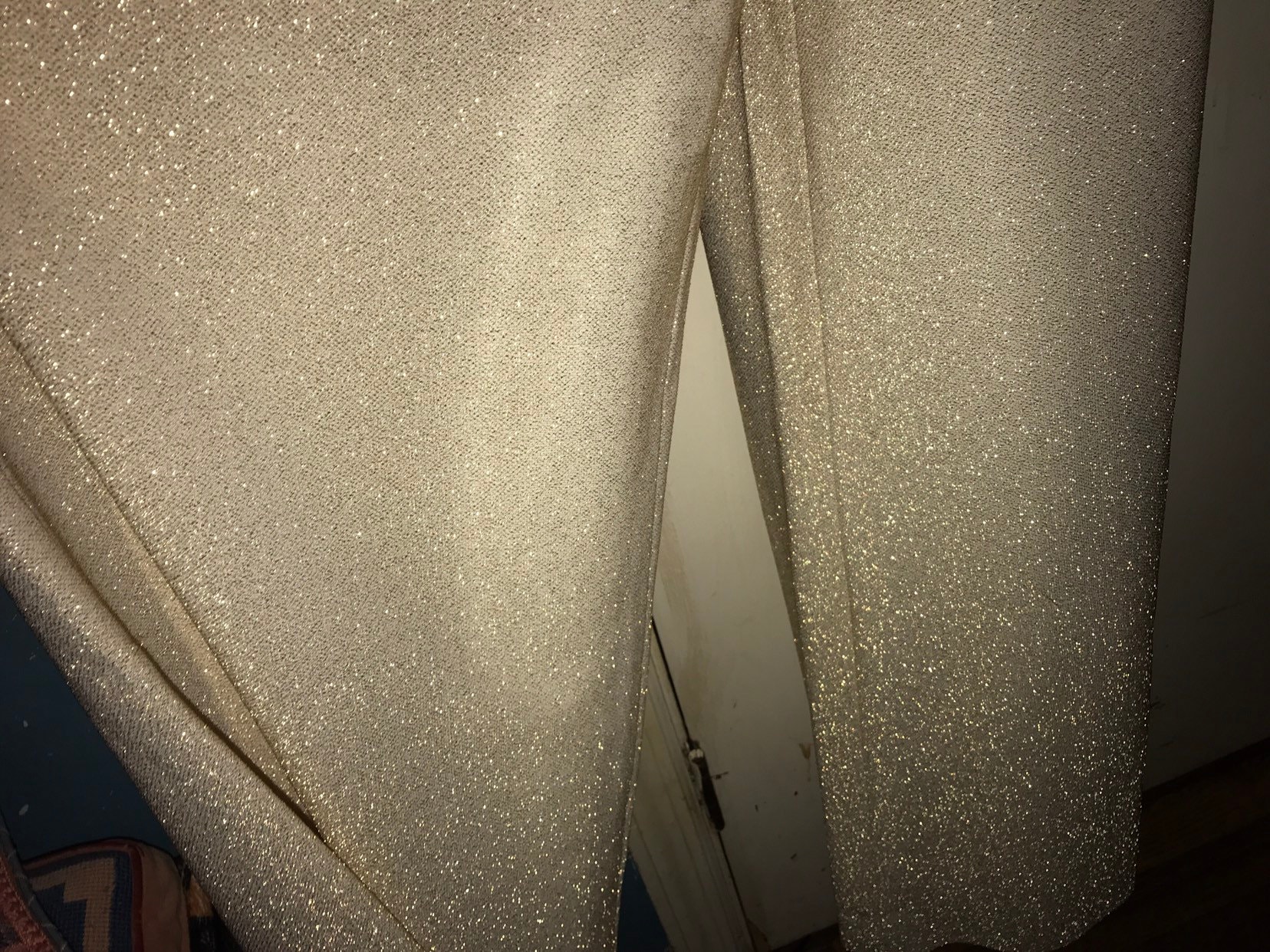 Vintage Gold Wide Leg Pants. Gold Metallic Bell Bottom Pants. Gold ...