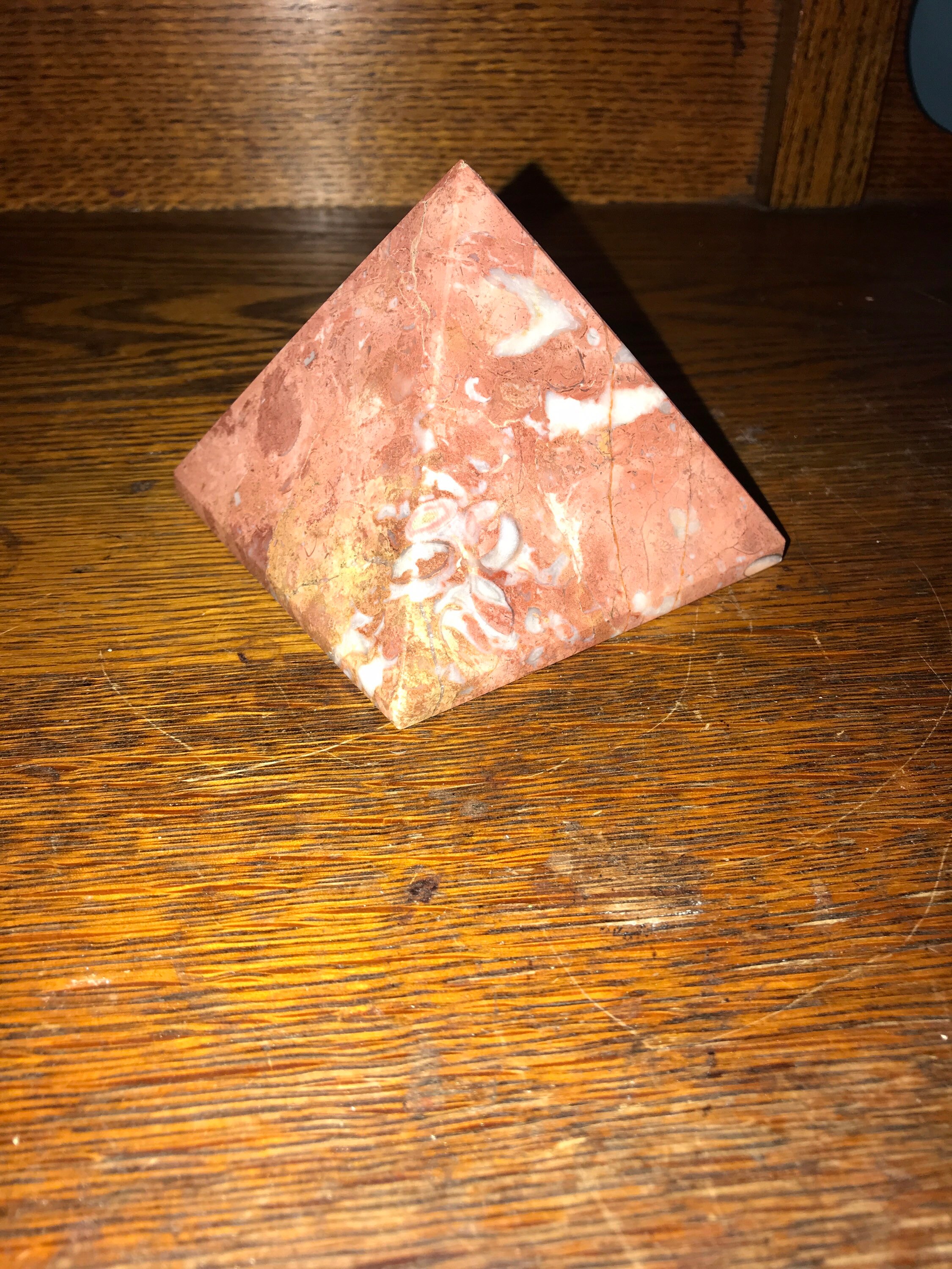 Vintage Marble Pyramid Paperweight Geometric Paper Weight. Marble ...