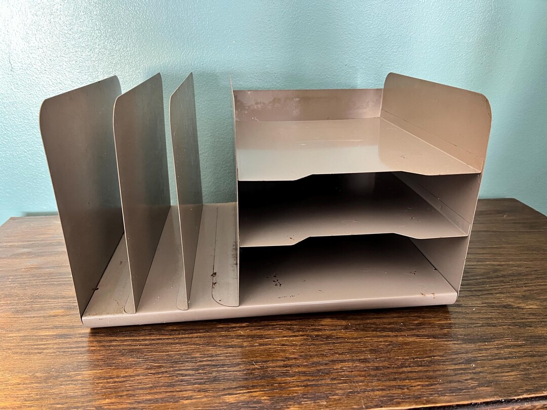 Vintage 1980s Gray Metal Office File and Paper Sorter - Etsy