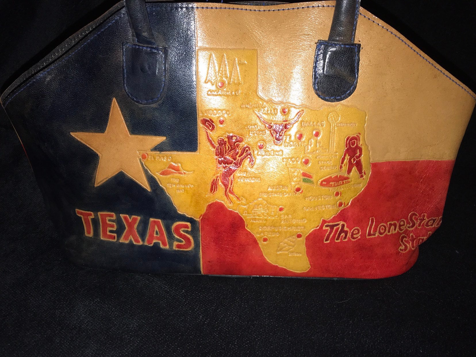 Vintage Texas Purse. Texas Leather Purse. Texas Souvenir Purse. The ...