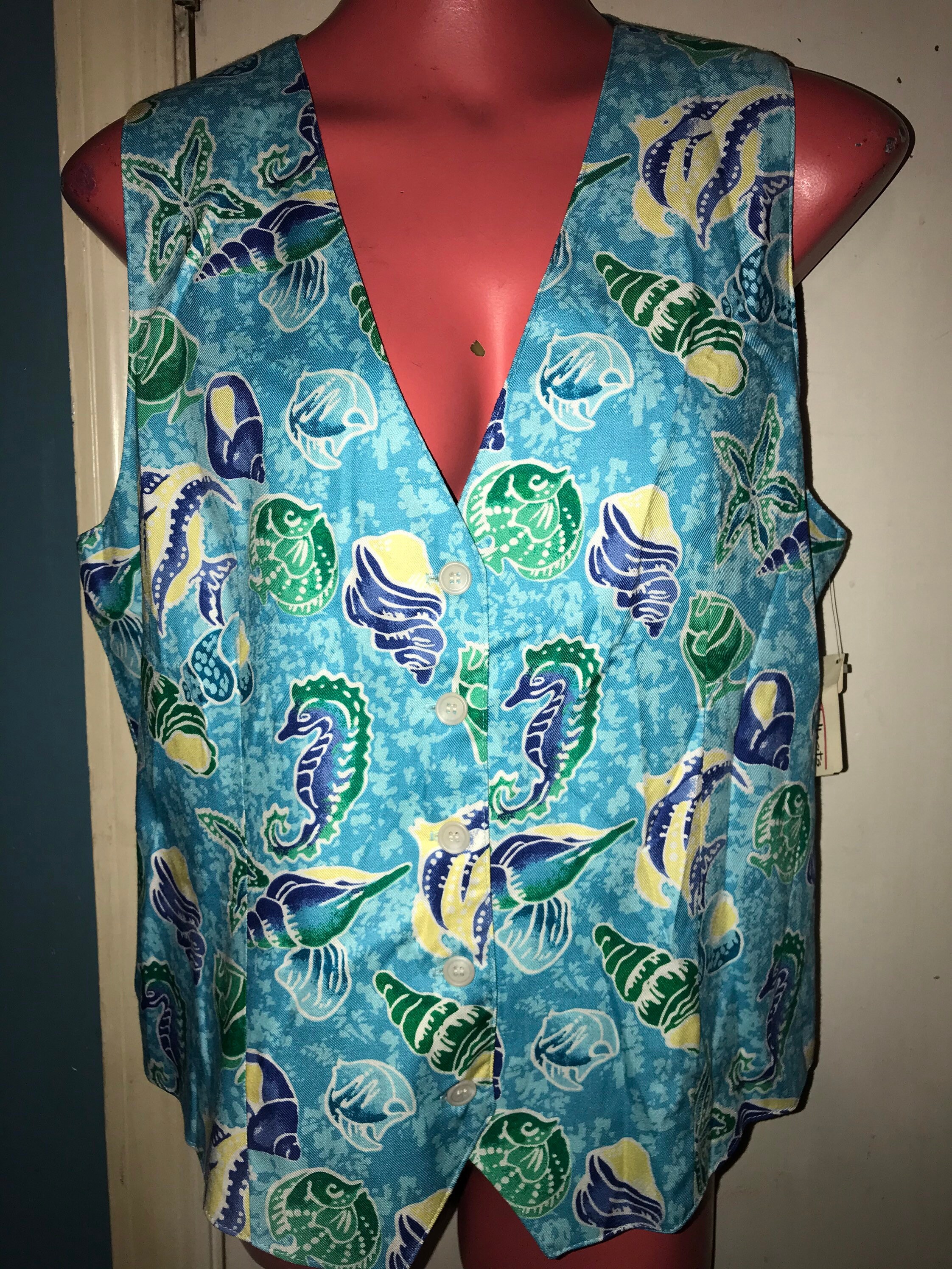 Vintage Talbots Vest. Ocean Talbots Vest. 1990s NWT Talbots Vest ...