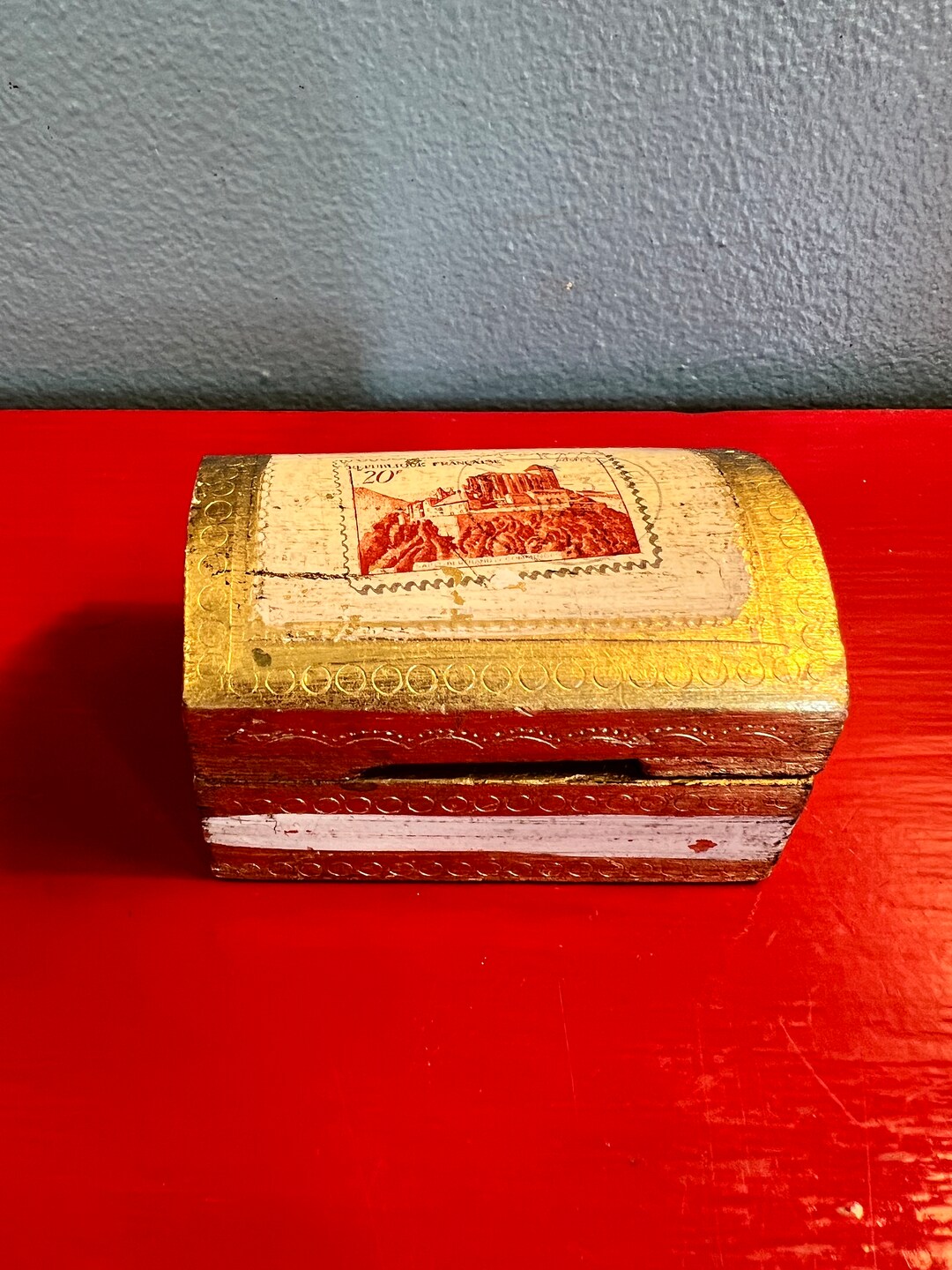 Italian Wood. Vintage Italian Wood Box. Italian Wood Box. Gold and ...