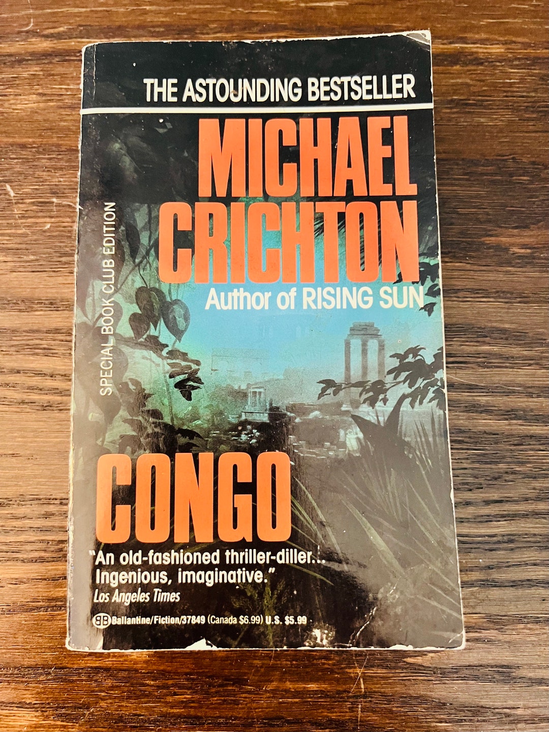 Vintage Book, Congo by Michael Crichton. Author of Jurassic Park - Etsy