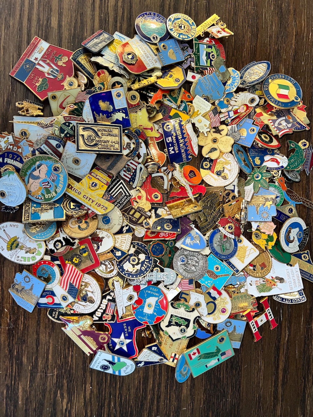 Vintage Lot of Lions Club Pins, Huge Lot of 154 Lapel Pins - Etsy