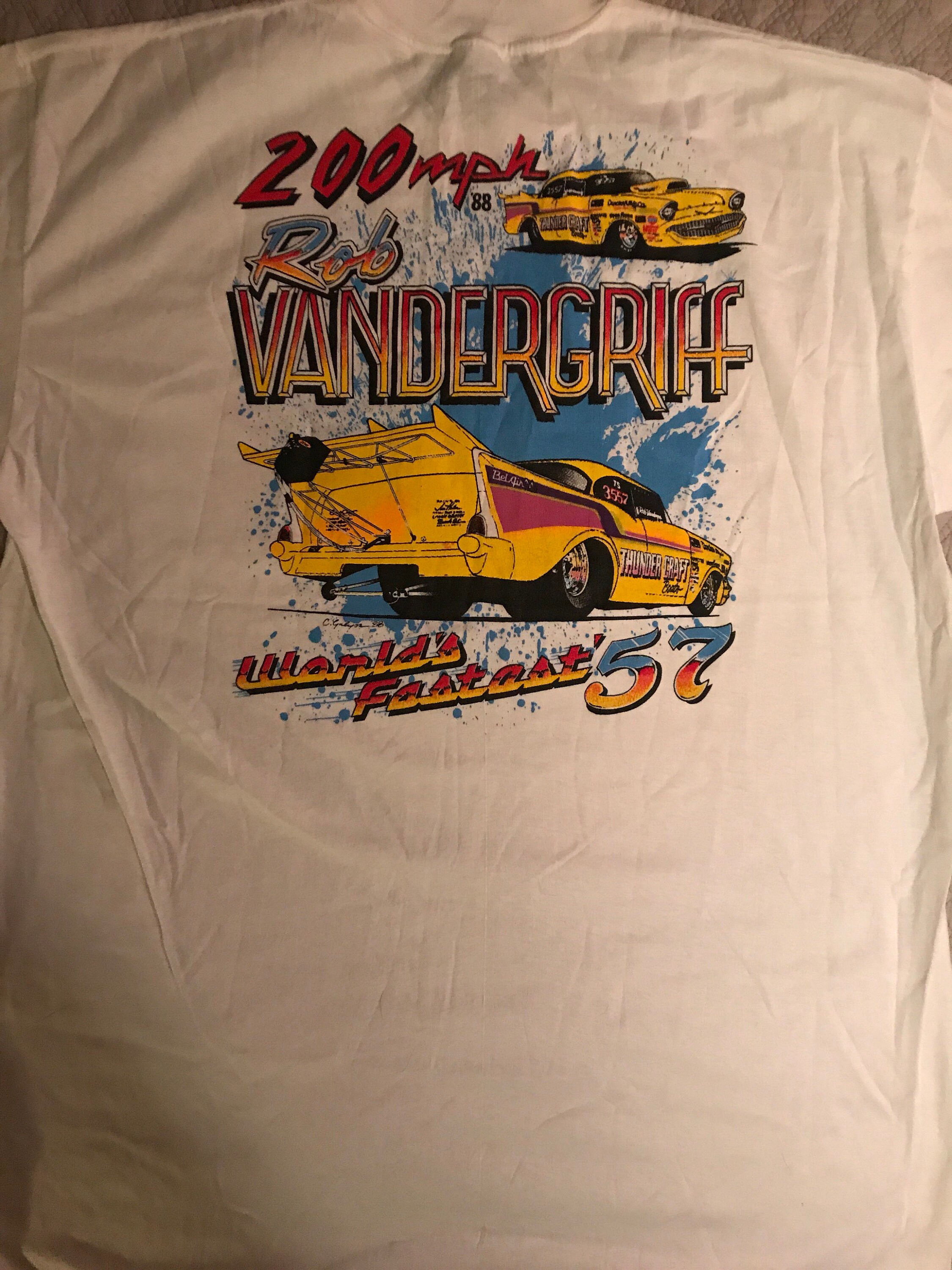 RESERVED Vintage Deadstock Rob Vandergriff Racing T-shirt. 1988 57 ...