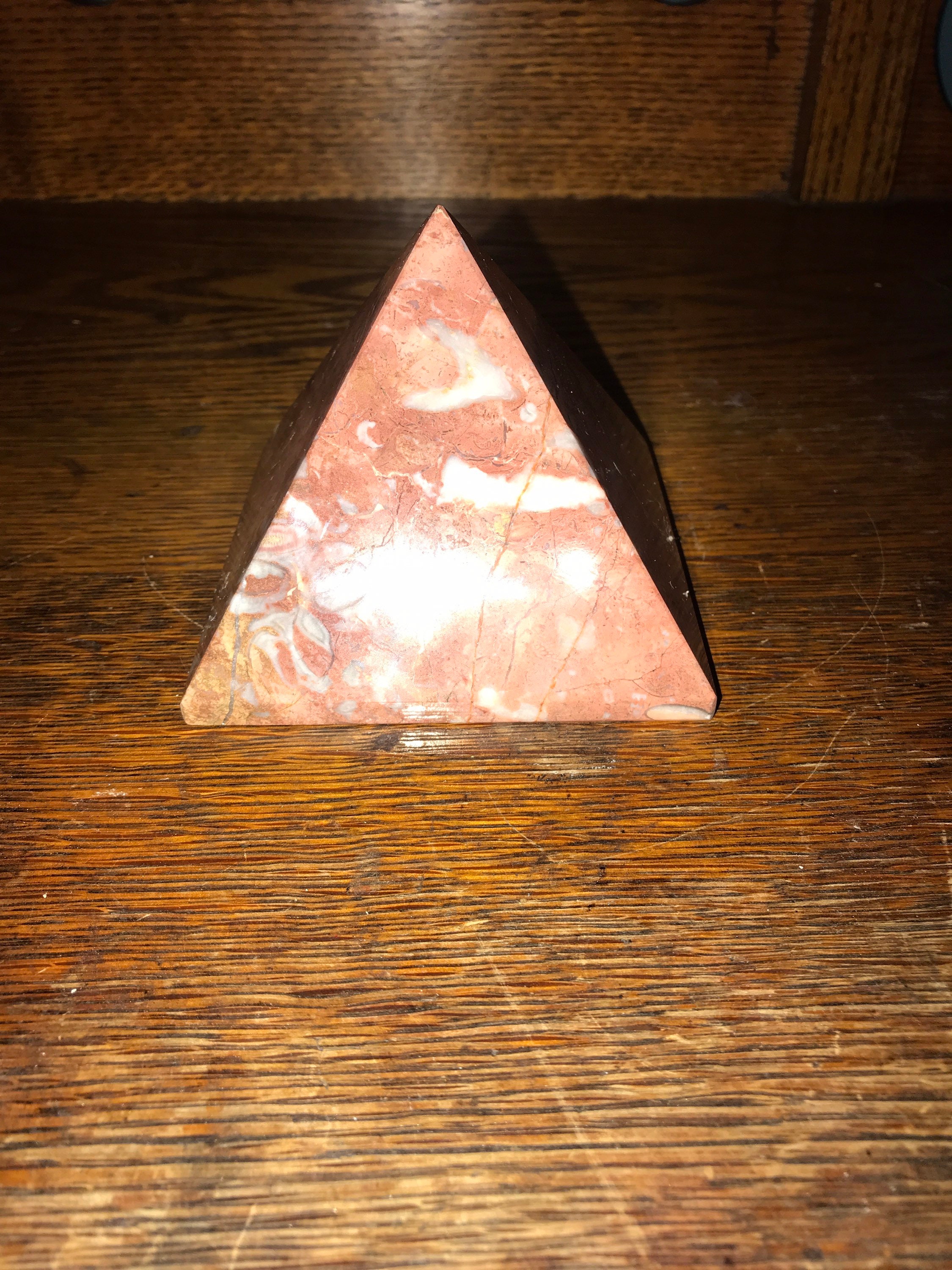 Vintage Marble Pyramid Paperweight Geometric Paper Weight. Marble ...