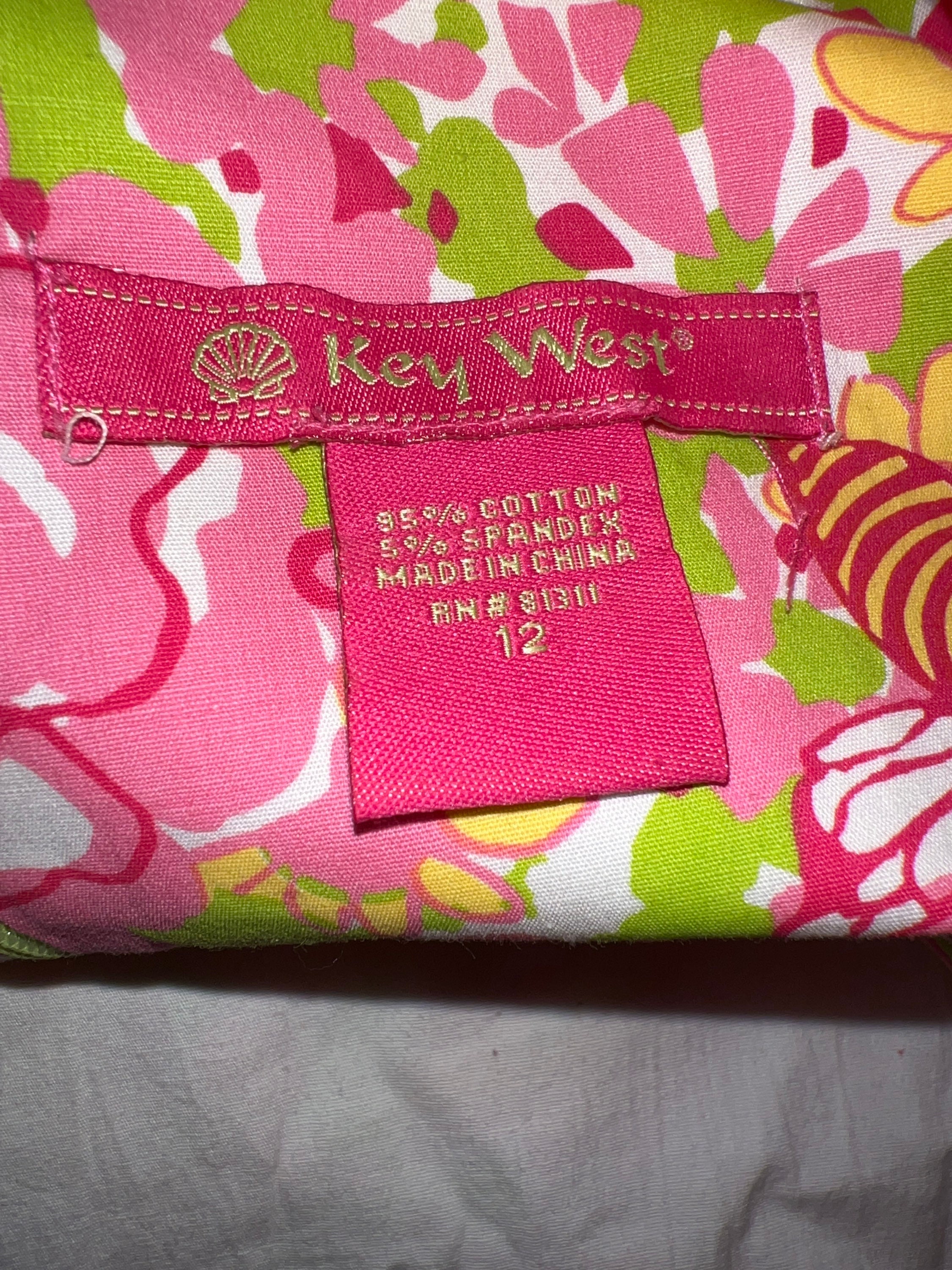 Key West Summer Dress. Pink Flowers and Bees Dress. Key West Dress ...