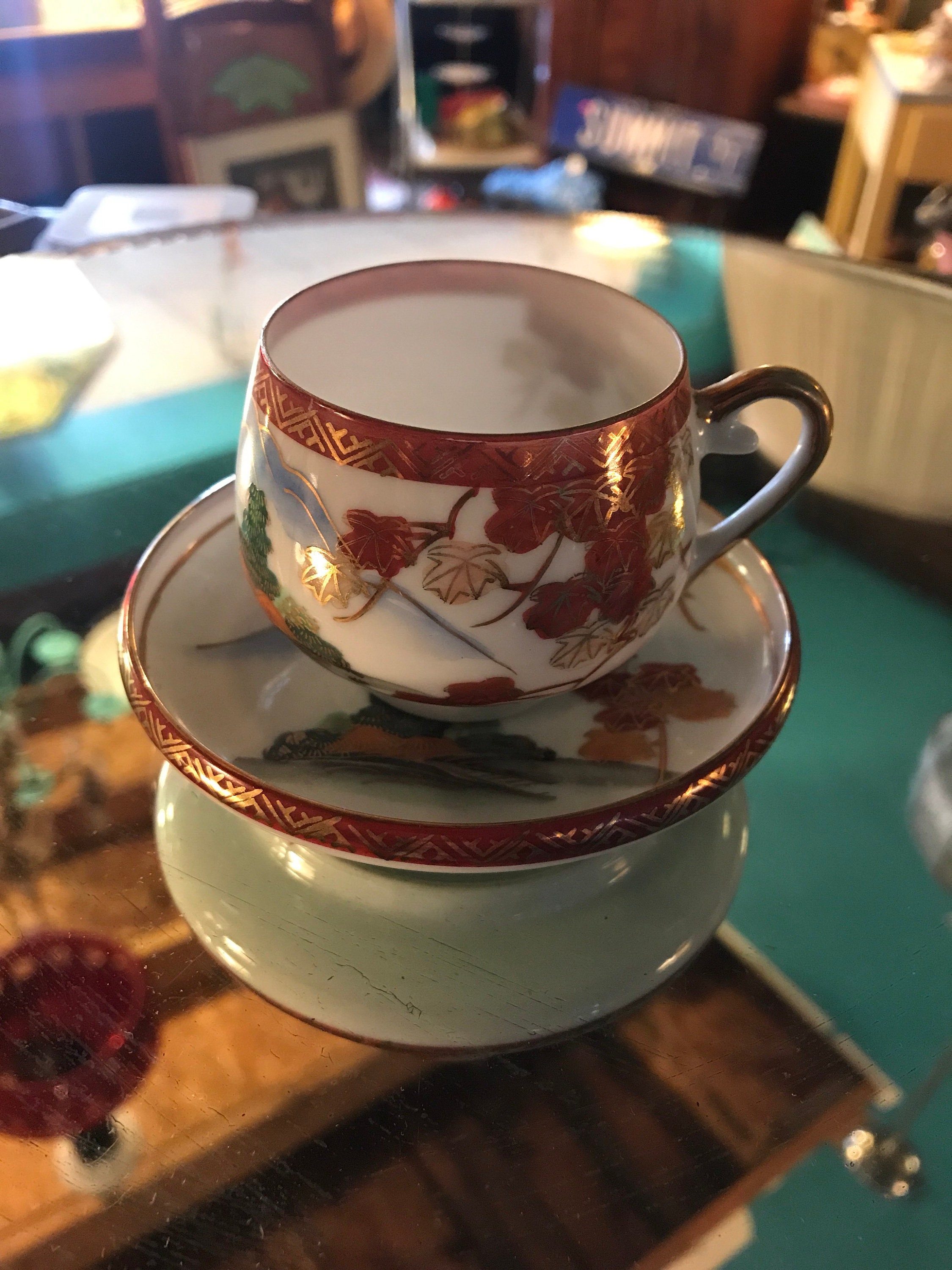 Vintage Asian Lithophane Tea Cup And Saucer Porcelain Tea Cup And vintage-asian-lithophane-tea-cup-and-saucer-porcelain-tea-cup-and