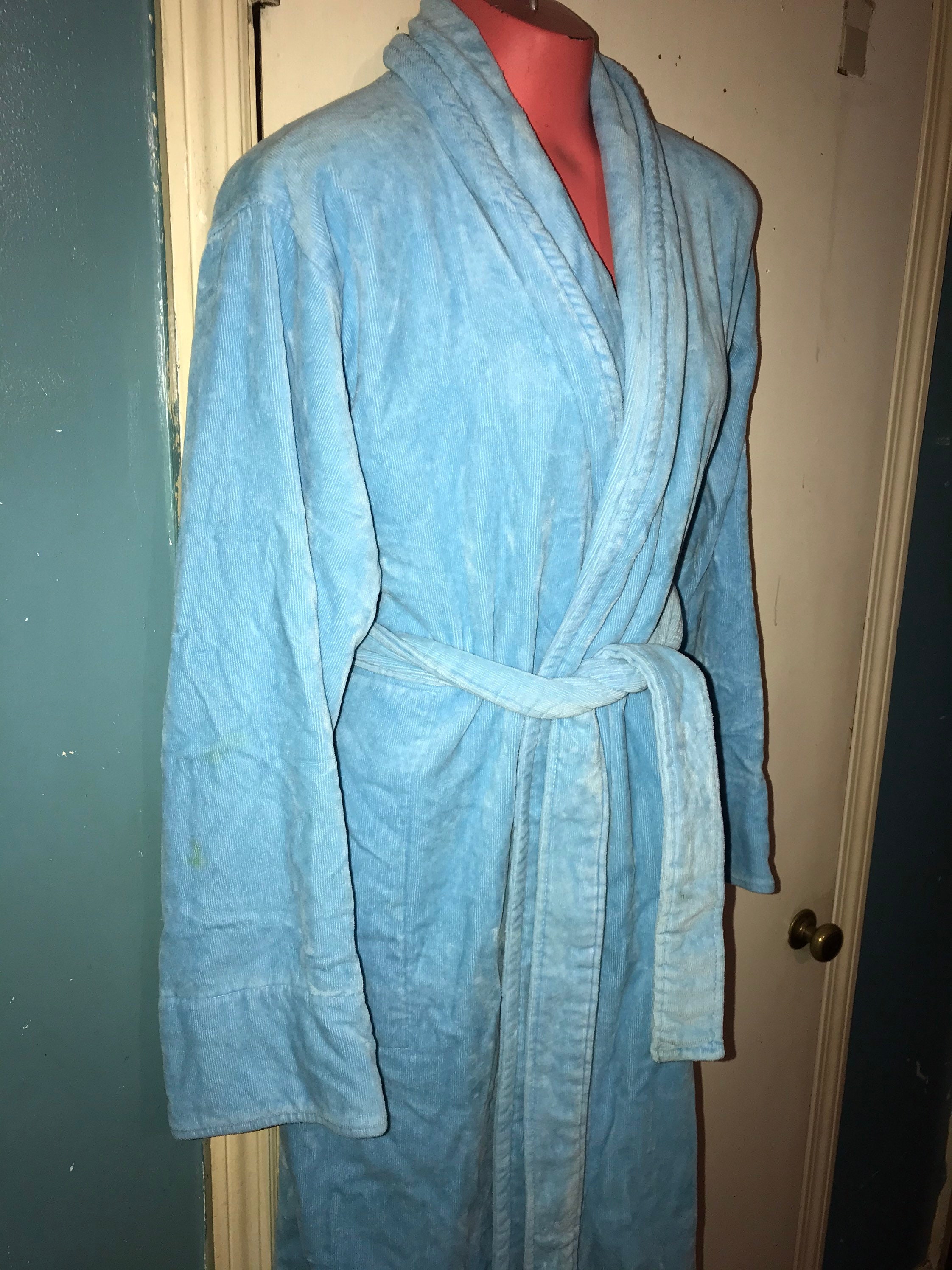 Vintage Victoria’s Secret Terry Cloth Robe. Women’s Blue Terry Cloth ...