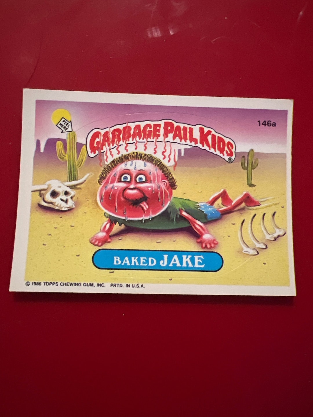 Vintage Garbage Pail Kids Cards. 1986 Garbage Pail Kids. Baked Jake ...