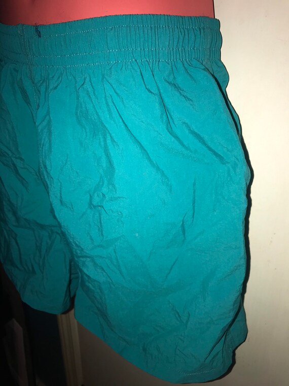 Vintage 1990’s Turquoise Green Swim Trunks, Size Large - Gem