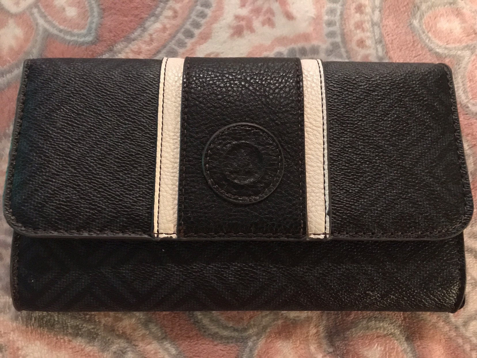 Liz Claiborne Wallet.vintage Black Liz Claiborne Checkbook - Etsy