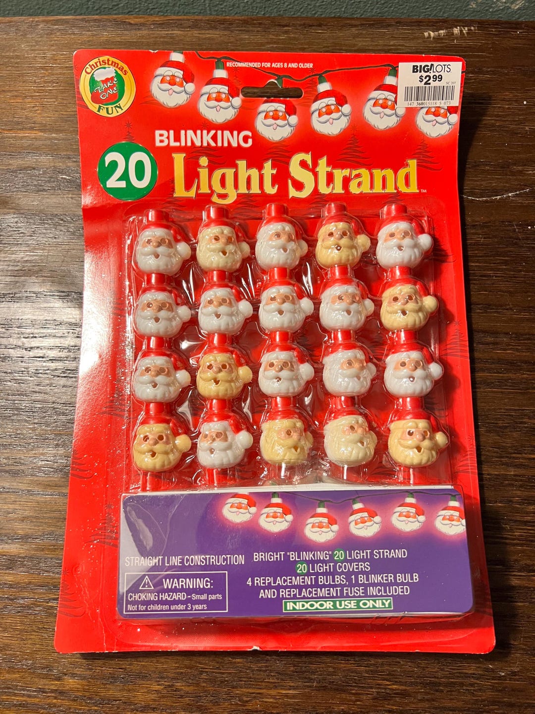 Vintage Santa Claus Blinking Light Strand, NIB Christmas Lights - Etsy