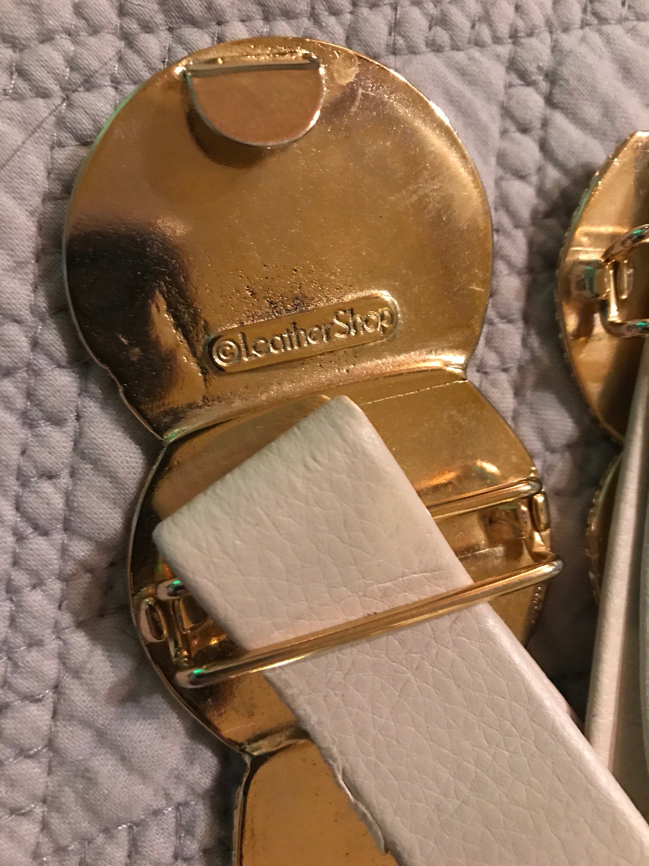 Vintage Gold Coin Belt Buckle. Gold Coin Belt Buckle. White | Etsy