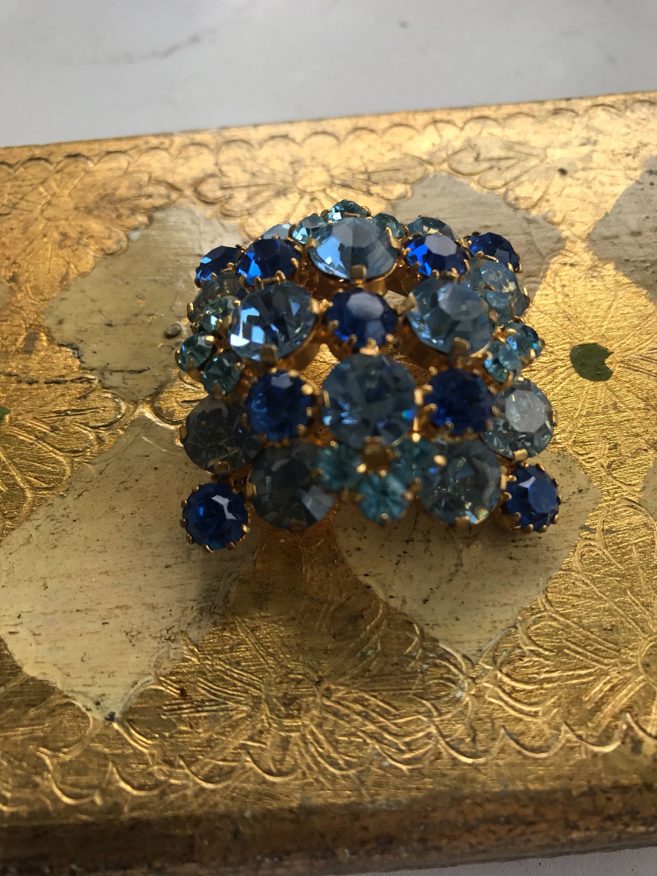 Vintage Rhinestone Brooch. Made in Austria Brooch. Made in Austria ...