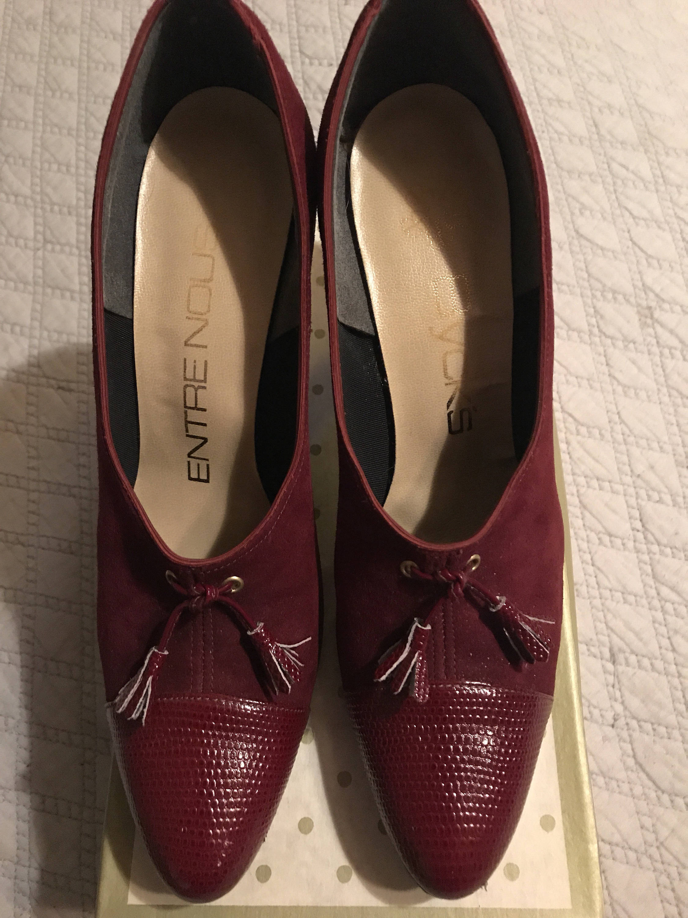 Vintage Red High Heels. Byck's Entre Nous Red Suede High Heels. Red ...