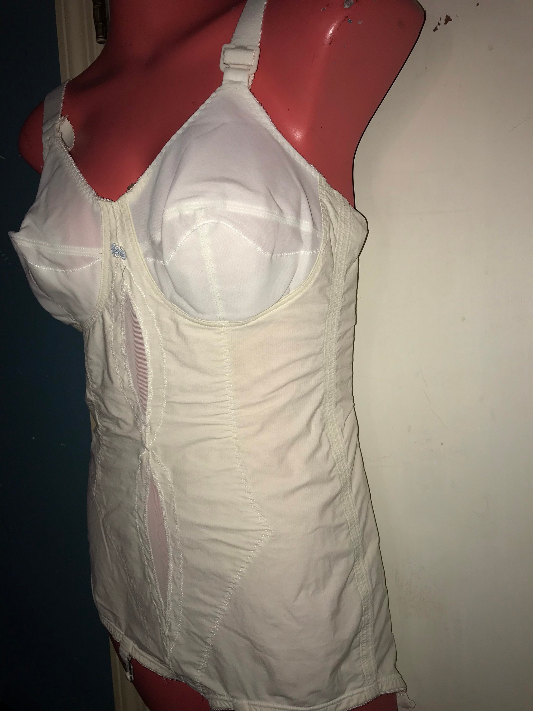 Vintage 1950’s Playtex “I Cant Believe It’s A Girdle” White Bodysuit ...