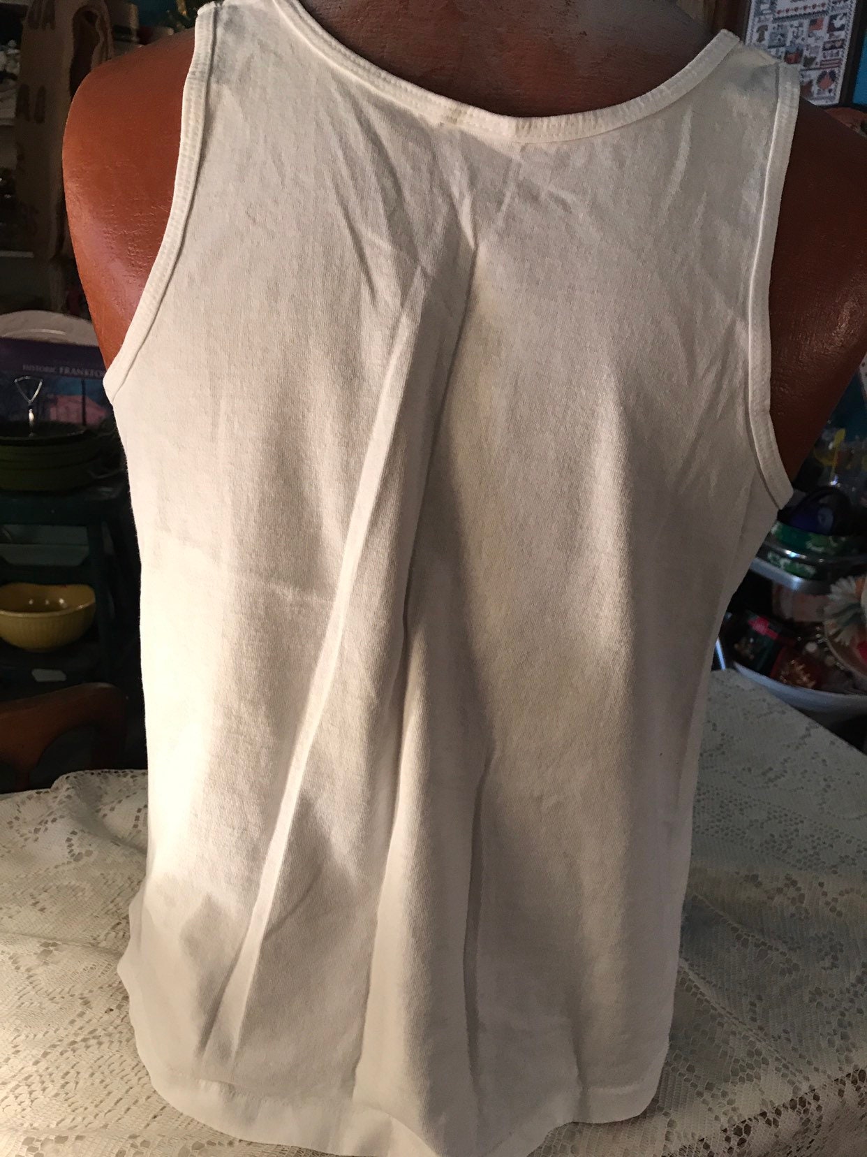 Vintage 80's Tank Top Shirt. Club Moo Tank. 1980's Mens White Club Moo ...