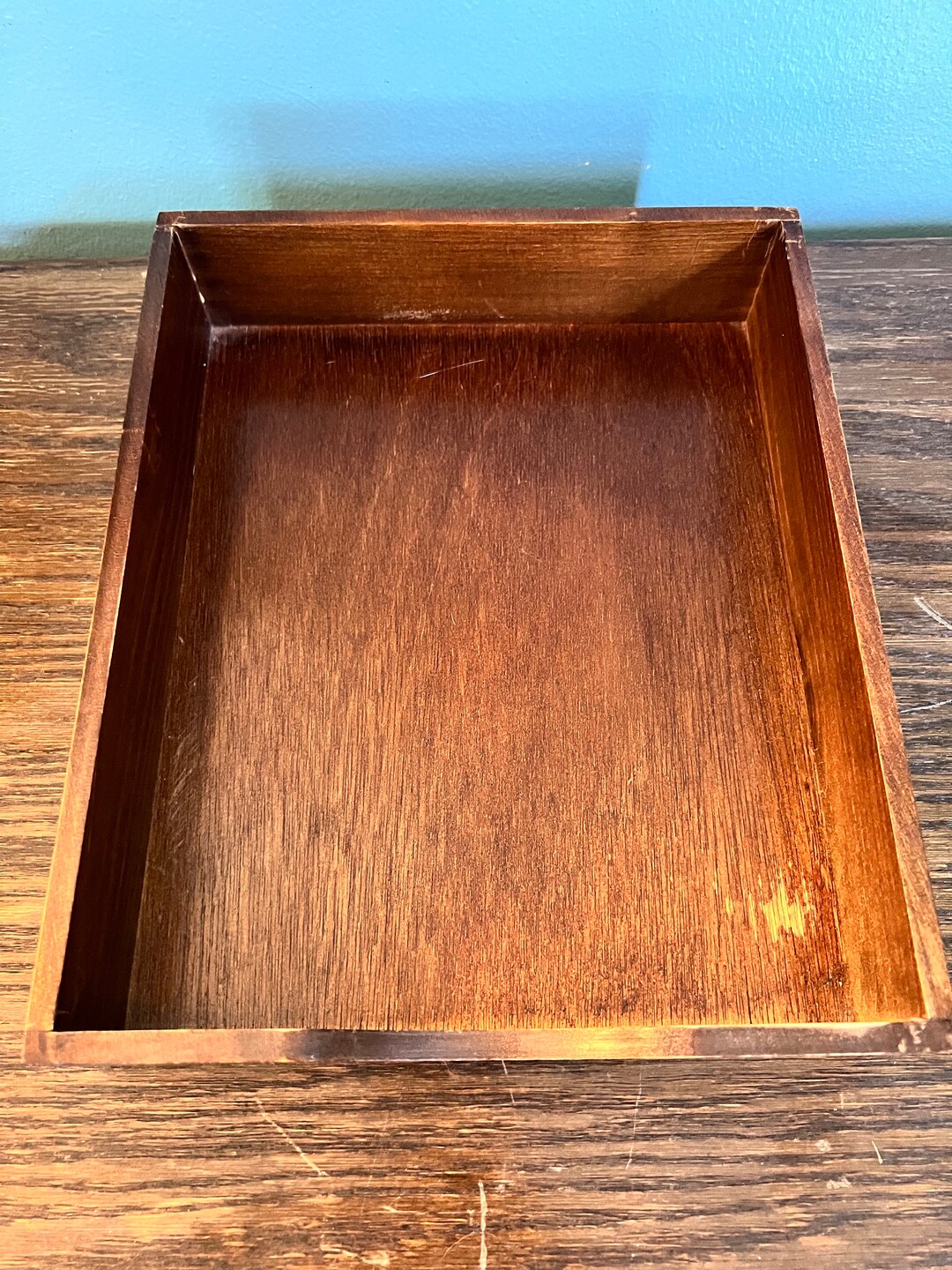 Vintage Wood Office Tray. Carver Office File Tray. Inbox/outbox - Etsy