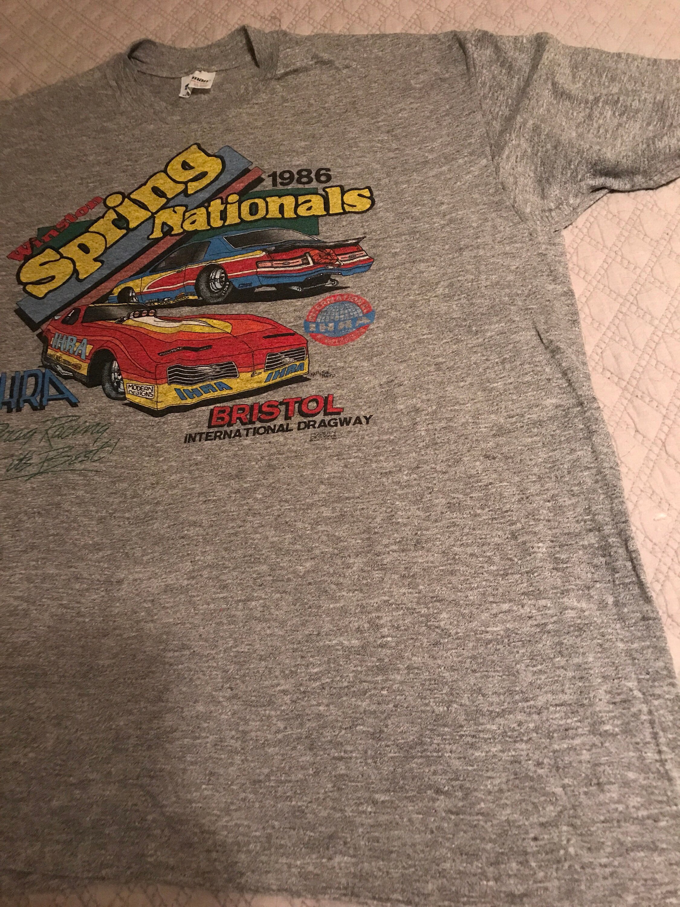 Vintage Drag Racing T-shirt. 80's T-Shirt Winston Spring Nationals ...