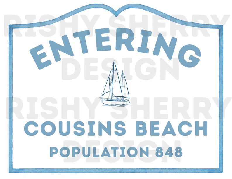 Cousins Beach Sign Poster Template: Summer Party Decor (canva Pro ...