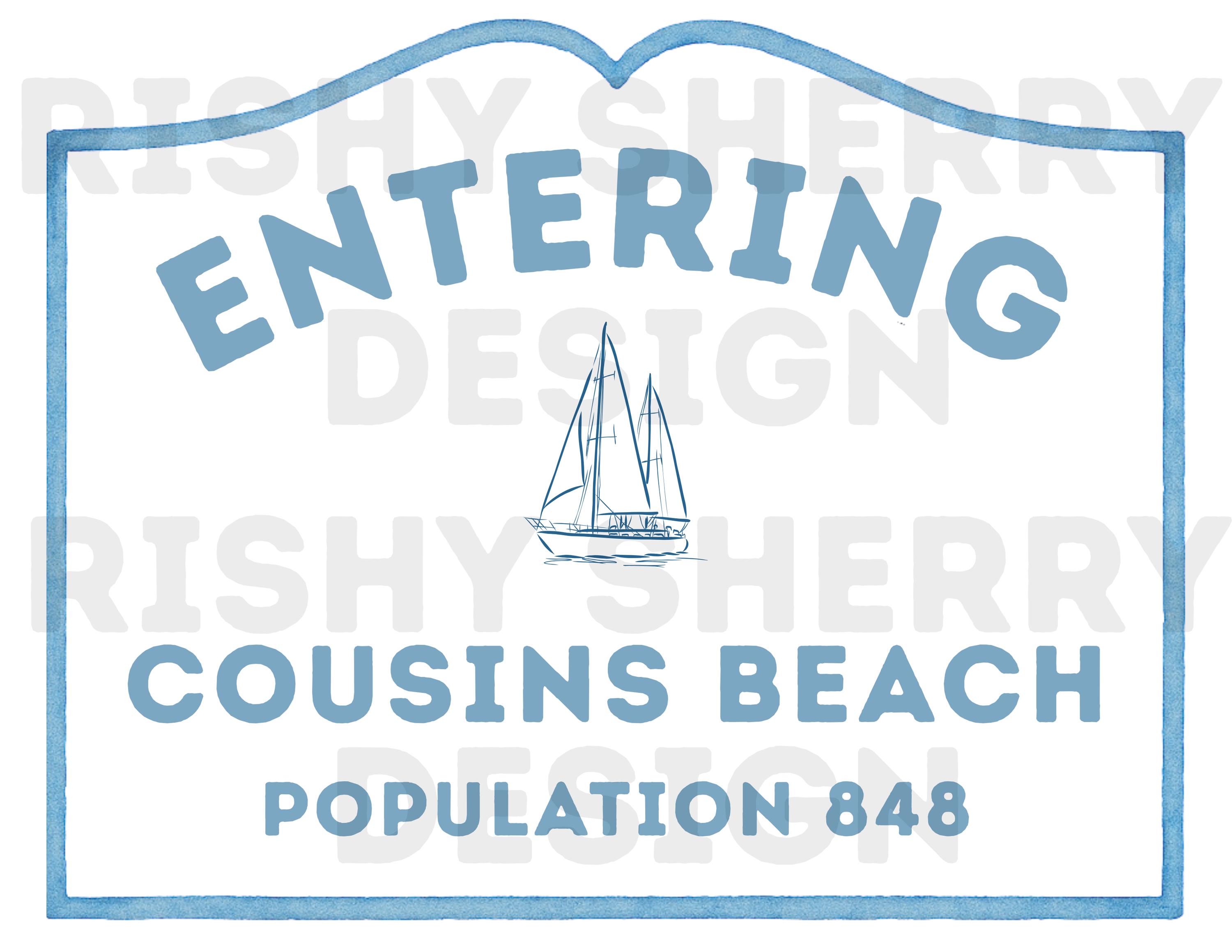 Cousins Beach Sign Poster Template: Summer Party Decor (canva Pro ...