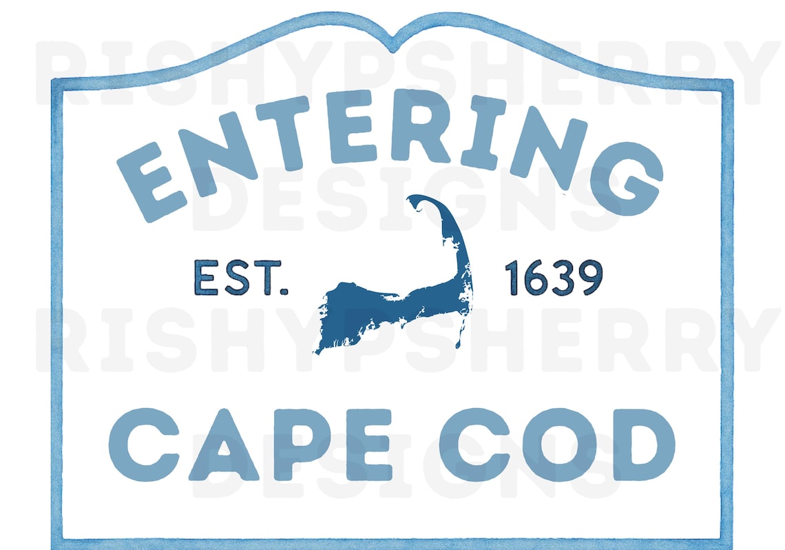 Cape Cod Wedding Sign Template: Coastal New England Canva Pro Design ...