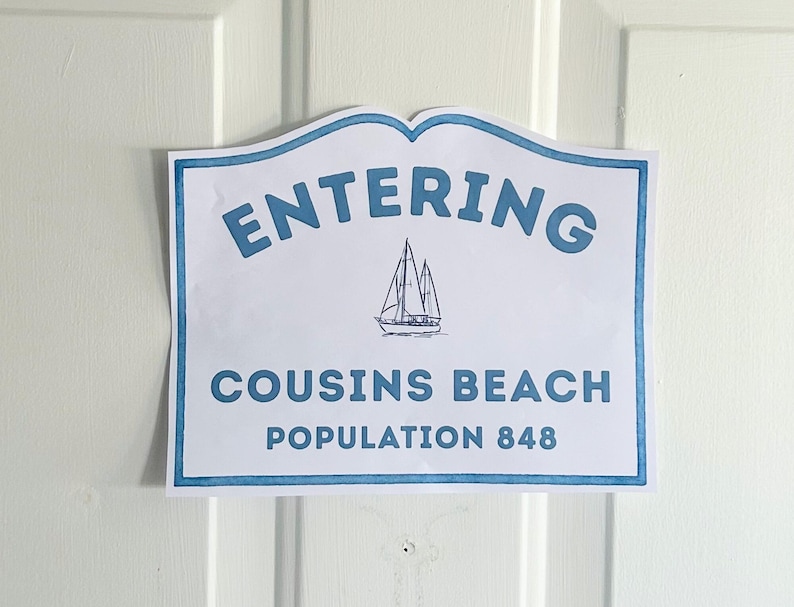 Cousins Beach Sign Poster Template: Summer Party Decor (canva Pro ...
