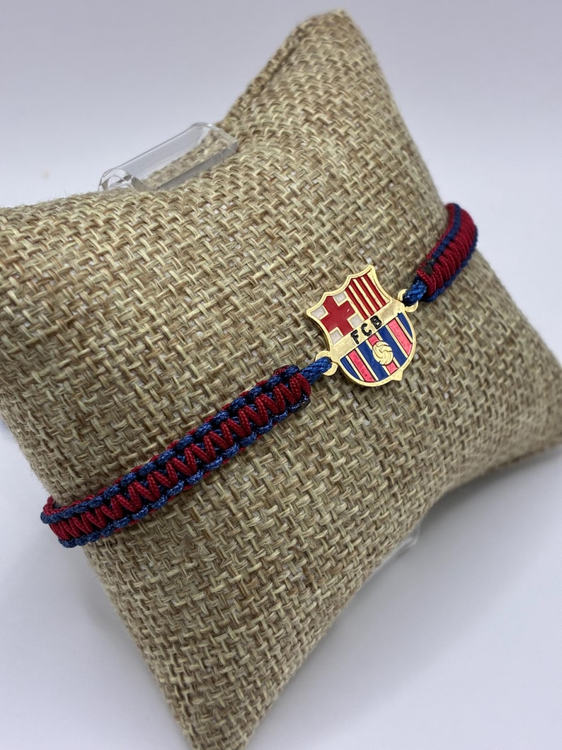 Barcelona Bracelet, El Barca: Handmade Woven Soccer Fan Jewelry - Etsy