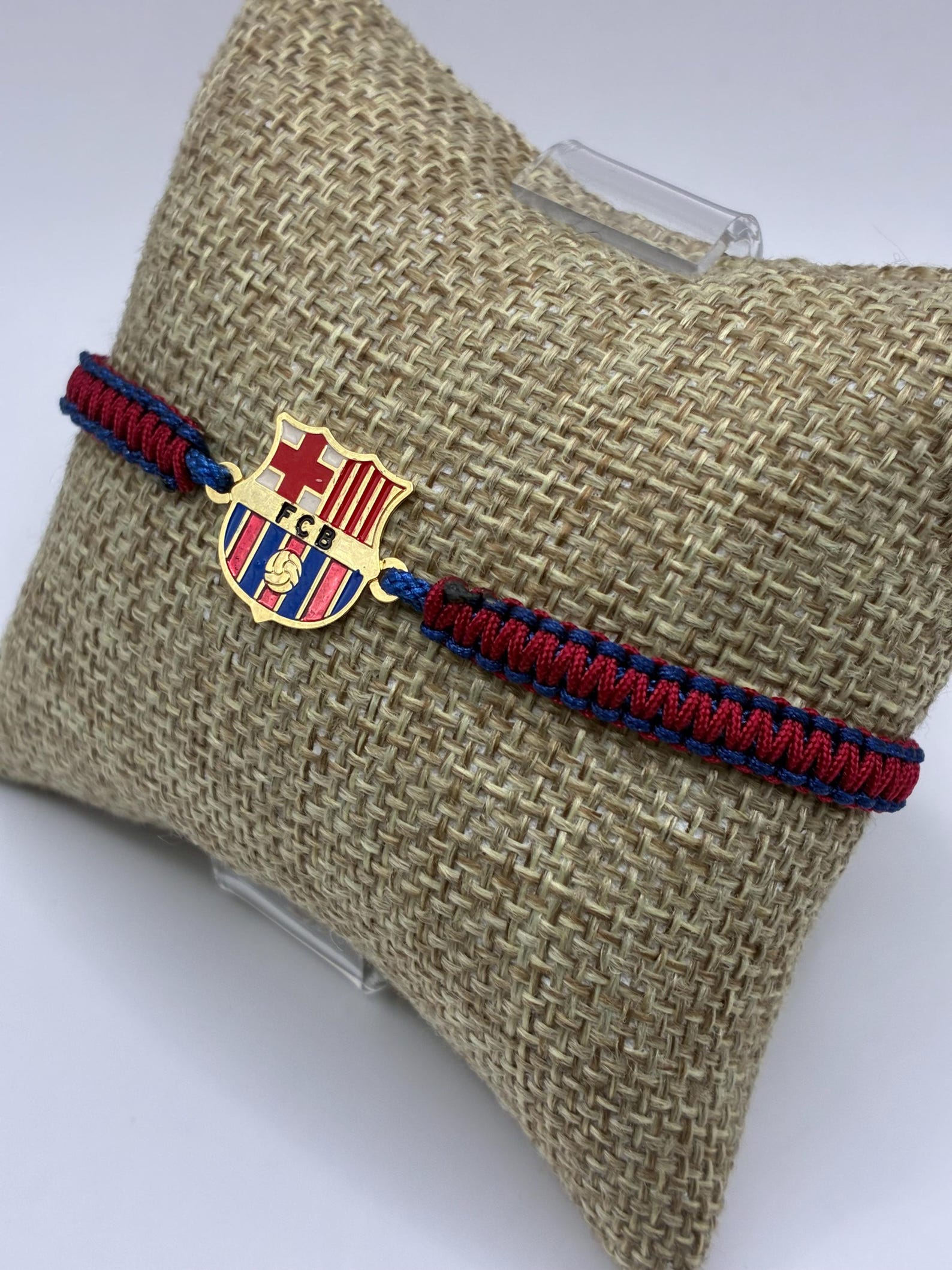Barcelona Bracelet, El Barca: Handmade Woven Soccer Fan Jewelry - Etsy