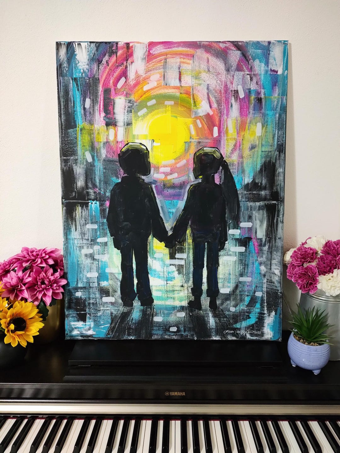 Sibling Bond - Original Acrylic Painting on Canvas Size 60x80cm or 23 ...