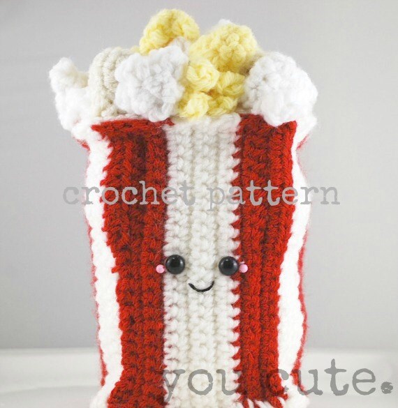 CROCHET PATTERN Amigurumi Bag of Popcorn | Etsy