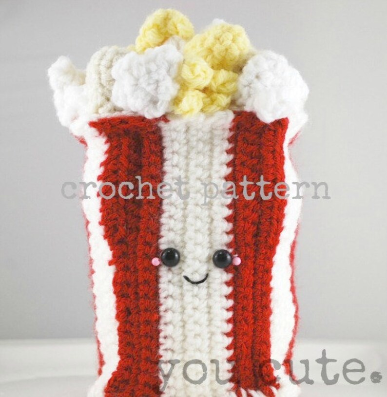 CROCHET PATTERN Amigurumi Bag of Popcorn | Etsy