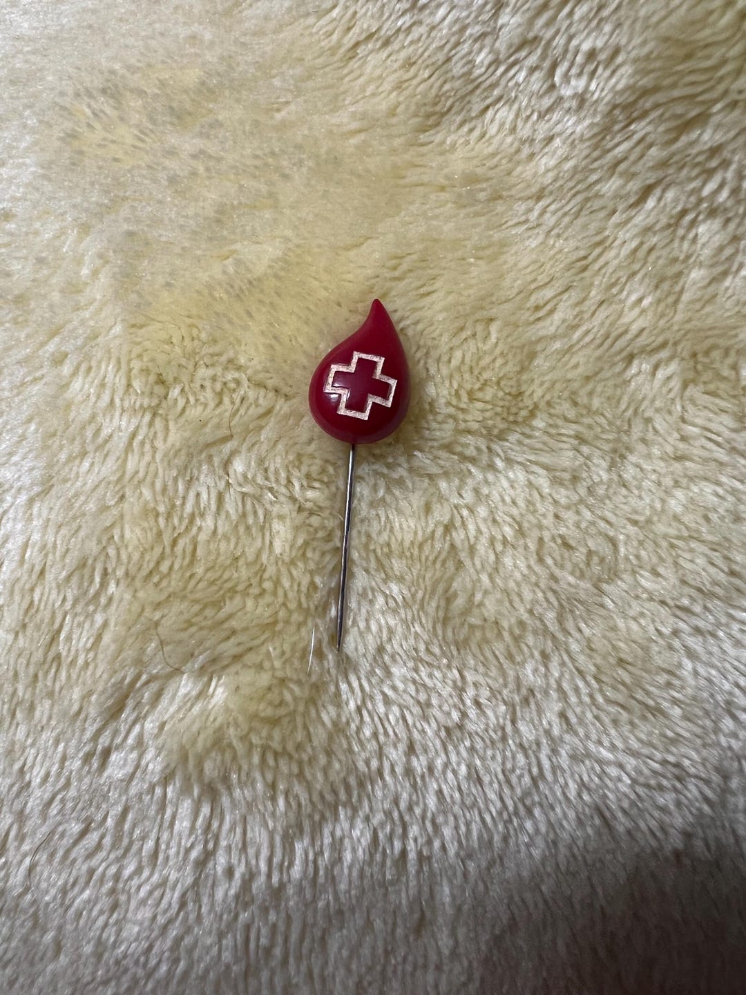 Vintage Red Cross Blood Drive Nurse Pin Phlebotomist Gift Brooch RN LPN ...