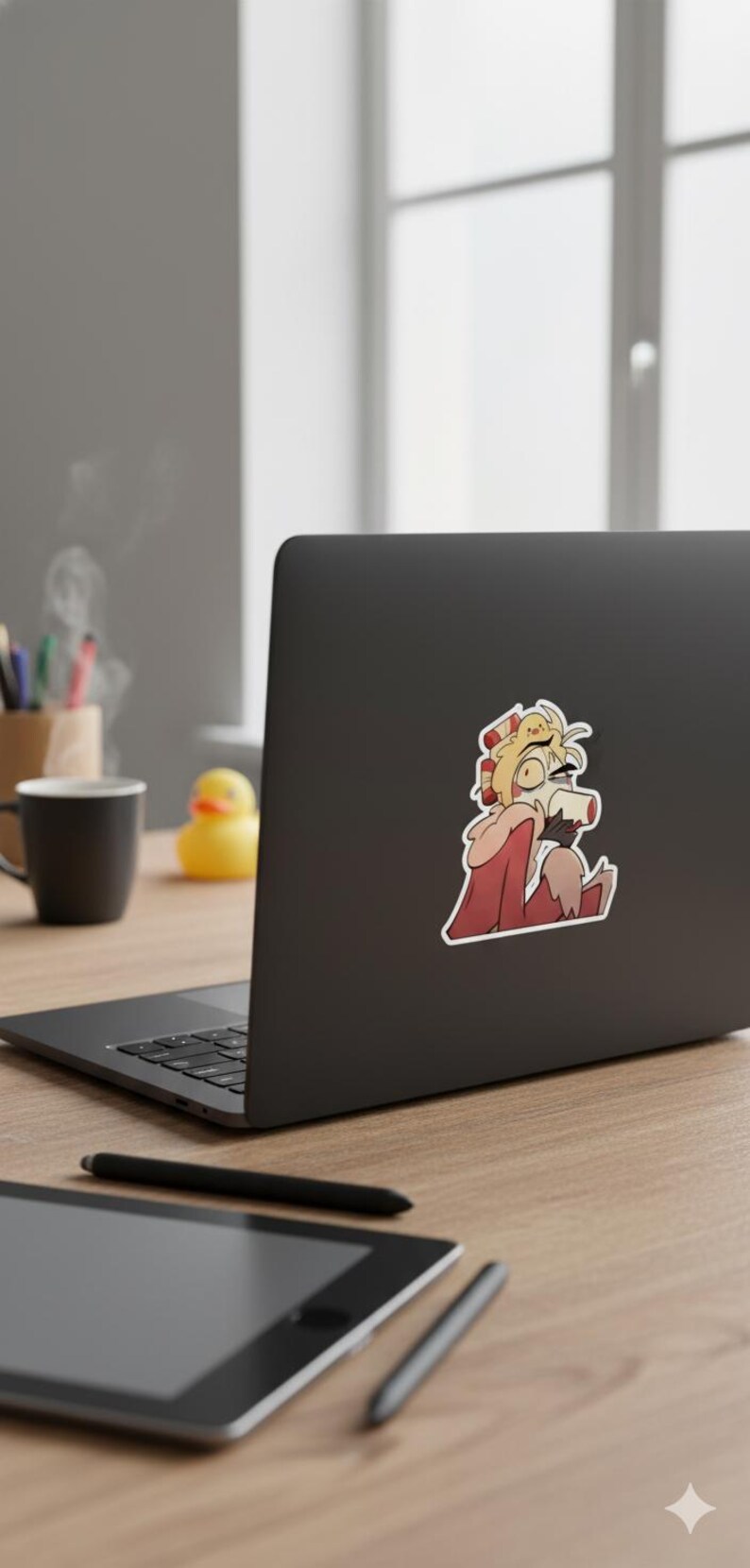 Lucifer Morningstar Sticker, Hazbin Hotel Funny Decal - Etsy
