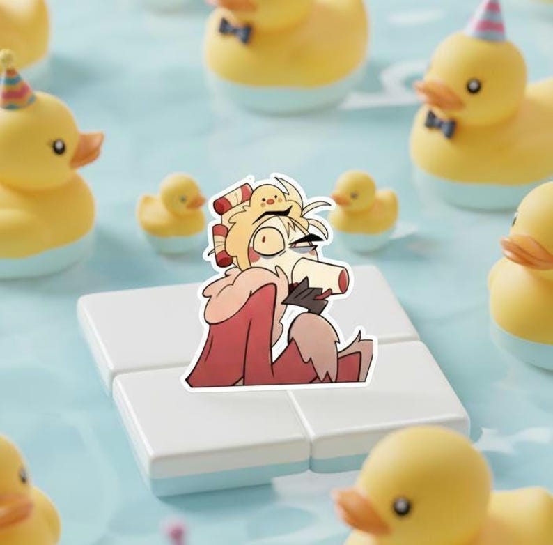 Lucifer Morningstar Sticker, King of Hell Decal, Hazbin Hotel Fanart ...