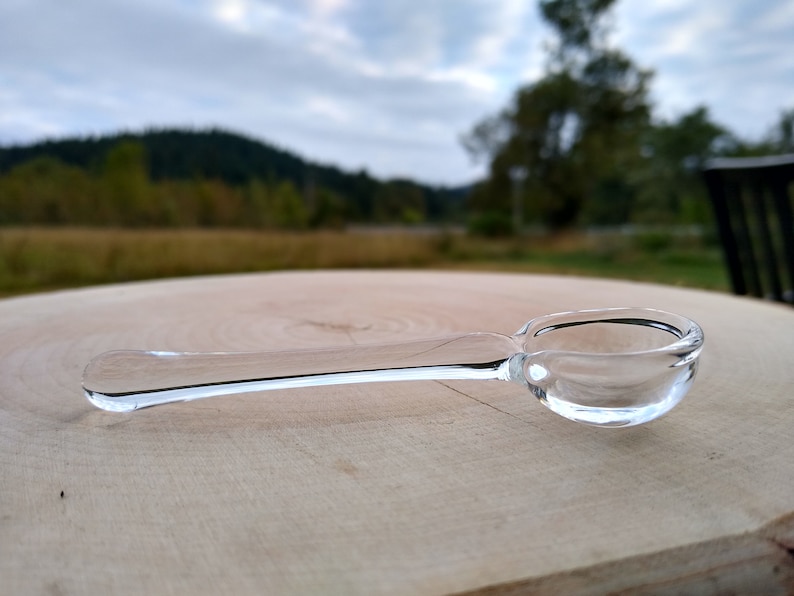 Small 2.75" Clear Glass Spoon - Etsy