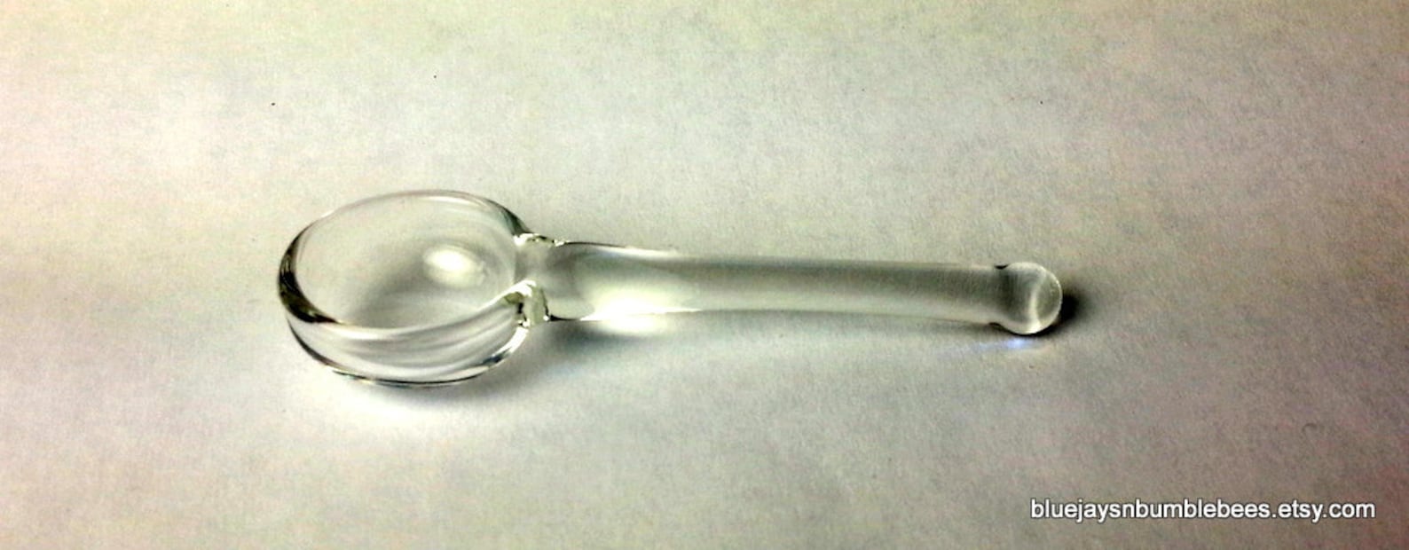 Small 2.75" Clear Glass Spoon - Etsy