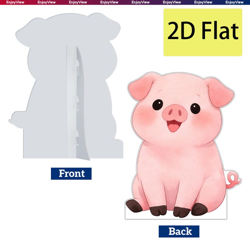 Cute Pig Cardboard Cutout, Life Size Pig Standee, Farm Party Decor ...