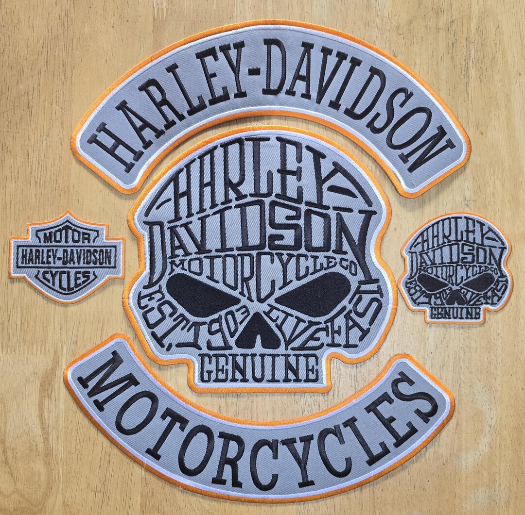 Harley-davidson Skull Rockers Motorcycle Patch Set – 5-piece ...