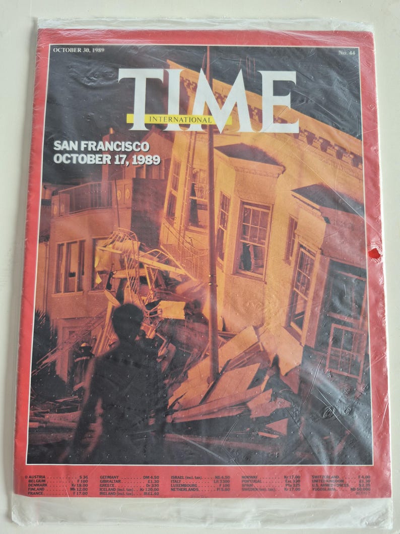 Time International Magazine Oct 17, 1989 San Francisco - Etsy